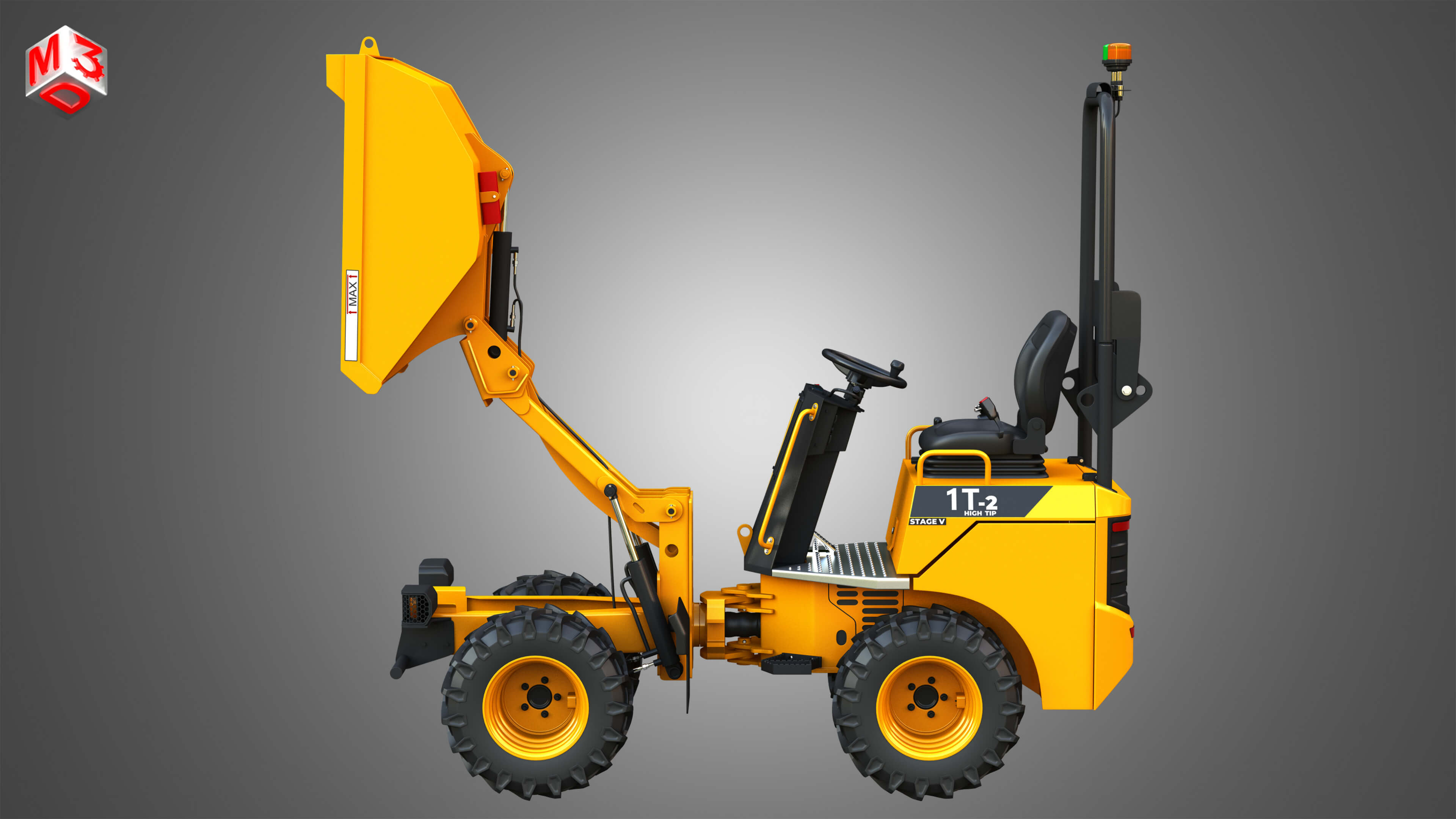 1T-2 Electric High Tip Dumper 3D Model by Markos3d