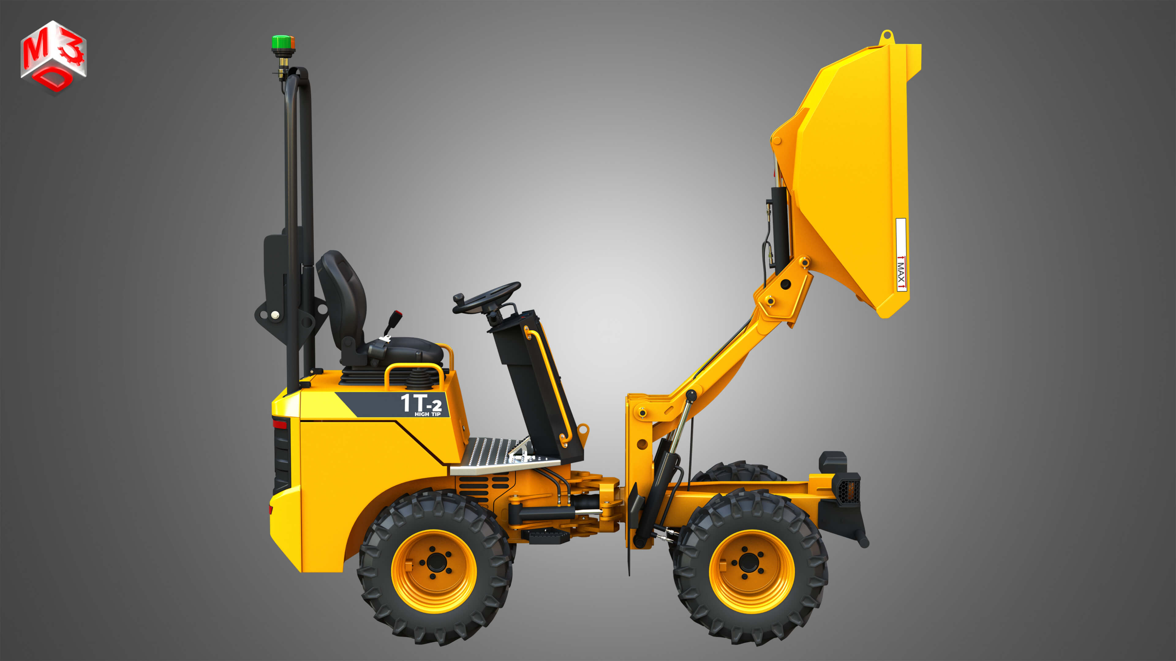 1T-2 Electric High Tip Dumper 3D Model by Markos3d