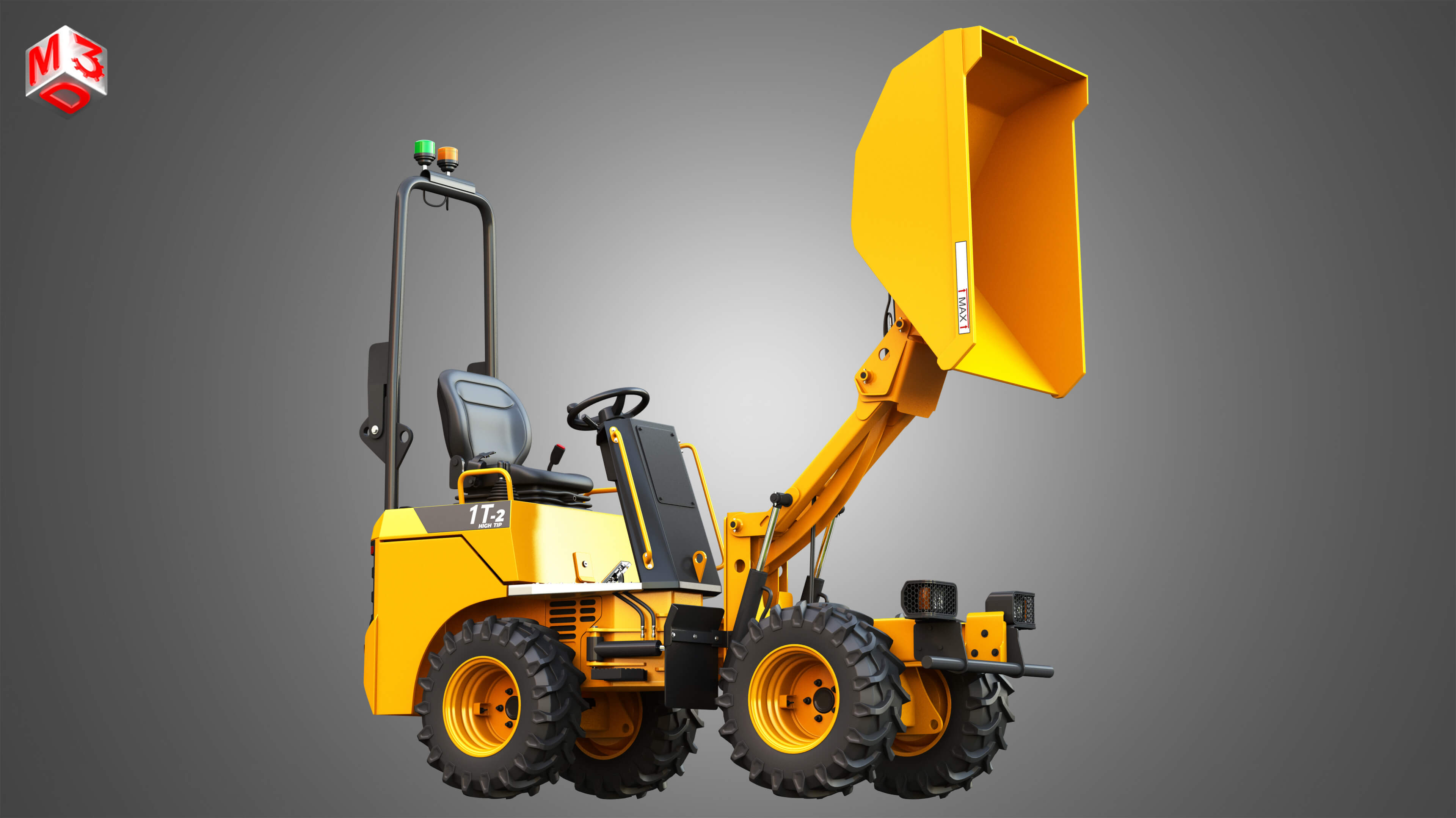 1T-2 Electric High Tip Dumper 3D Model by Markos3d