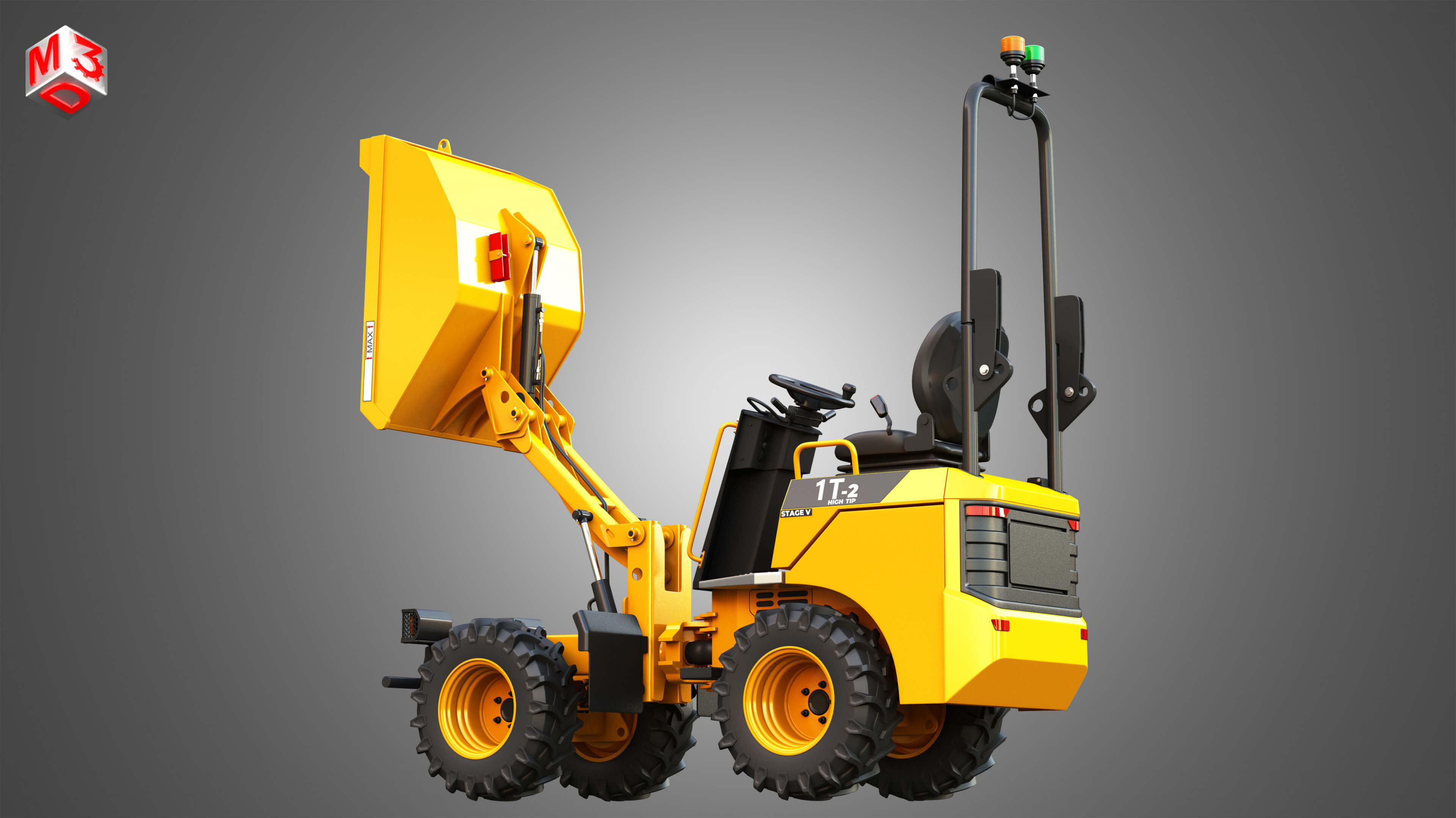 1T-2 Electric High Tip Dumper 3D Model by Markos3d