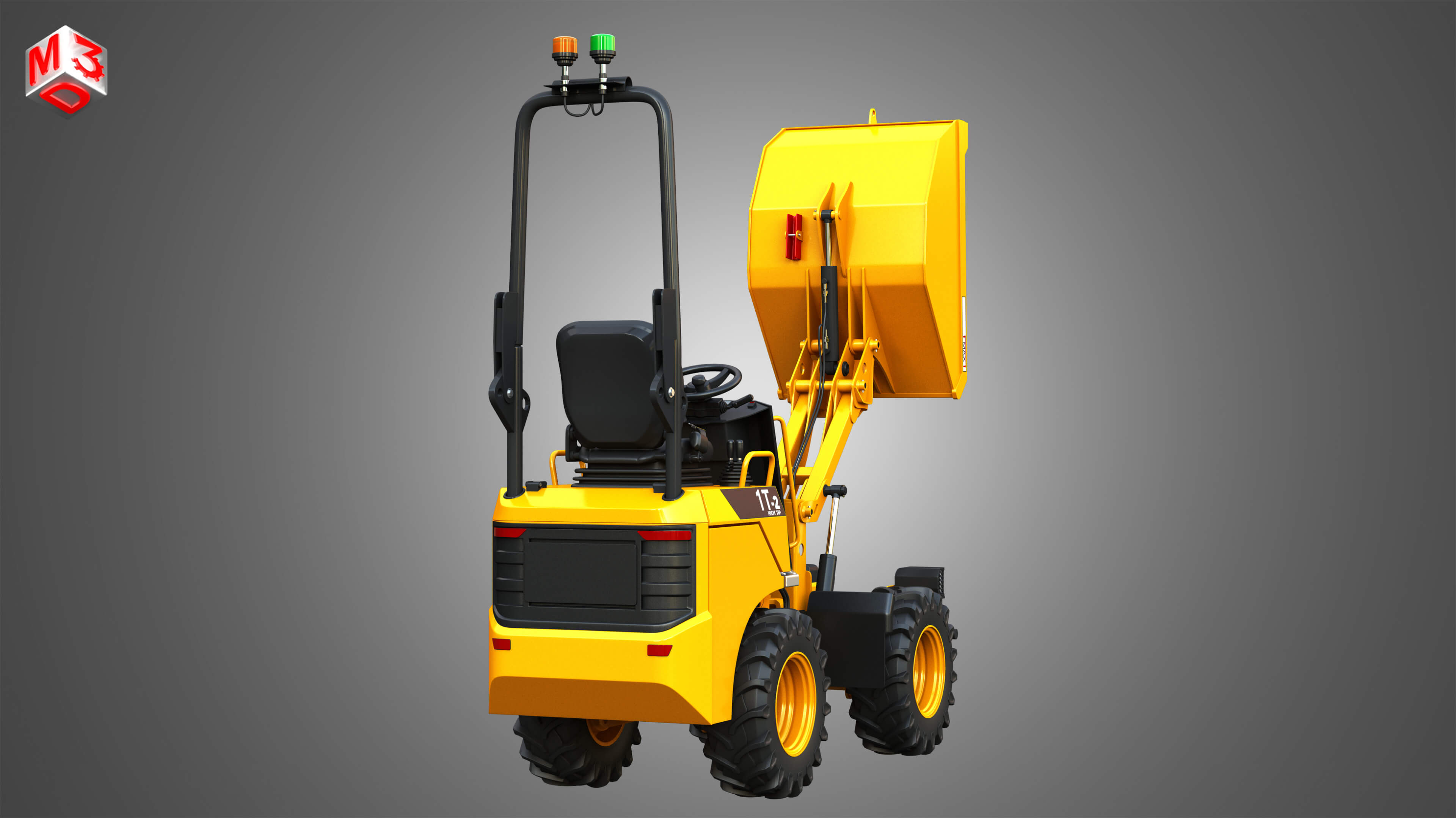 1T-2 Electric High Tip Dumper 3D Model by Markos3d
