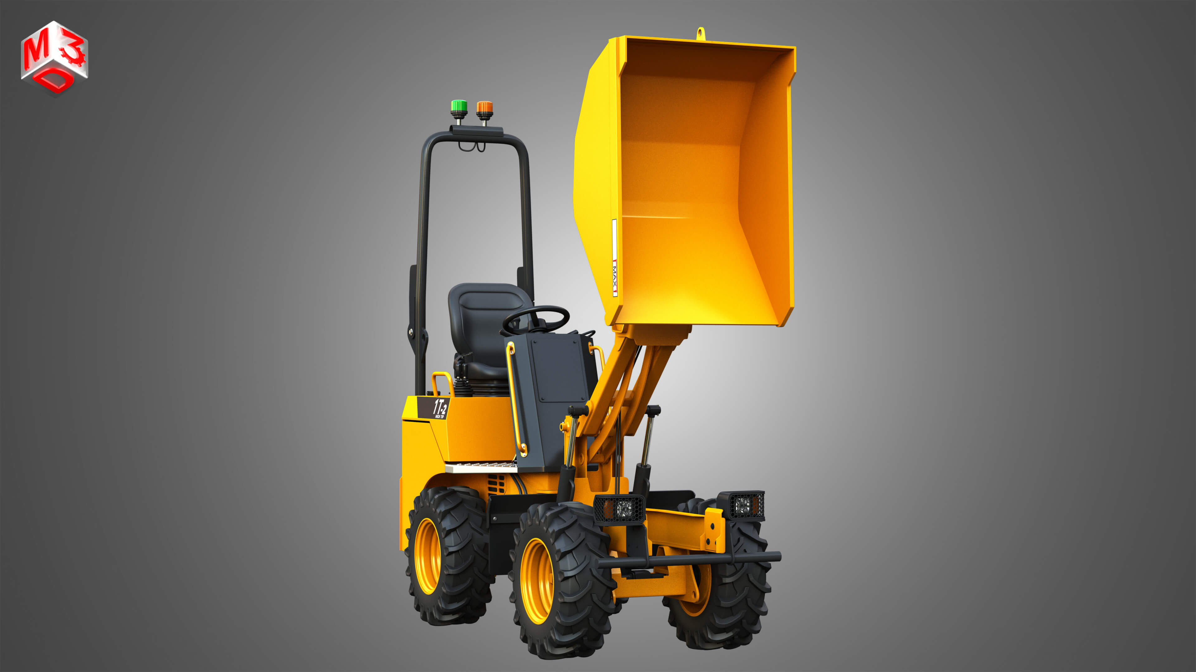 1T-2 Electric High Tip Dumper 3D Model by Markos3d