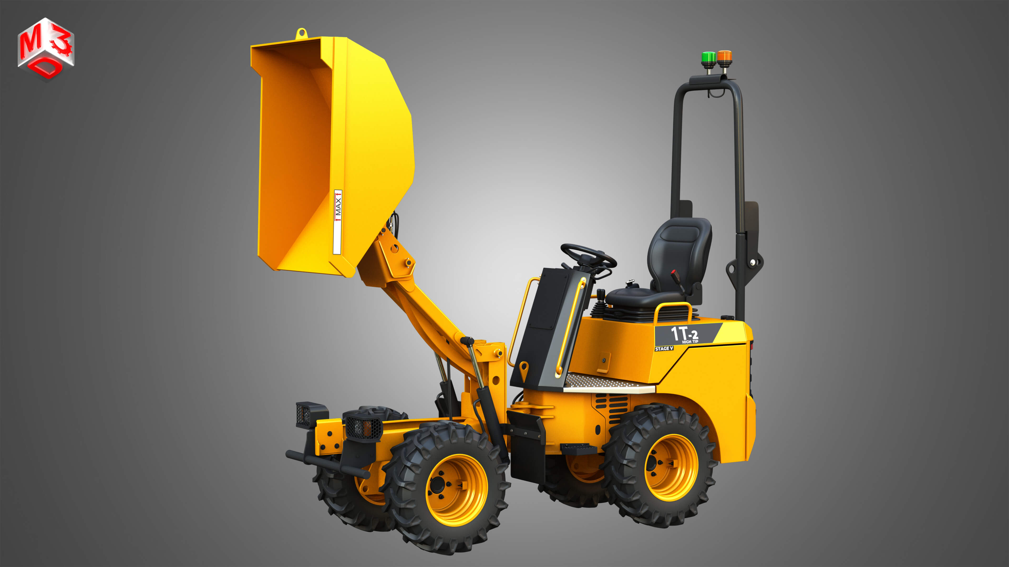 1T-2 Electric High Tip Dumper 3D Model by Markos3d