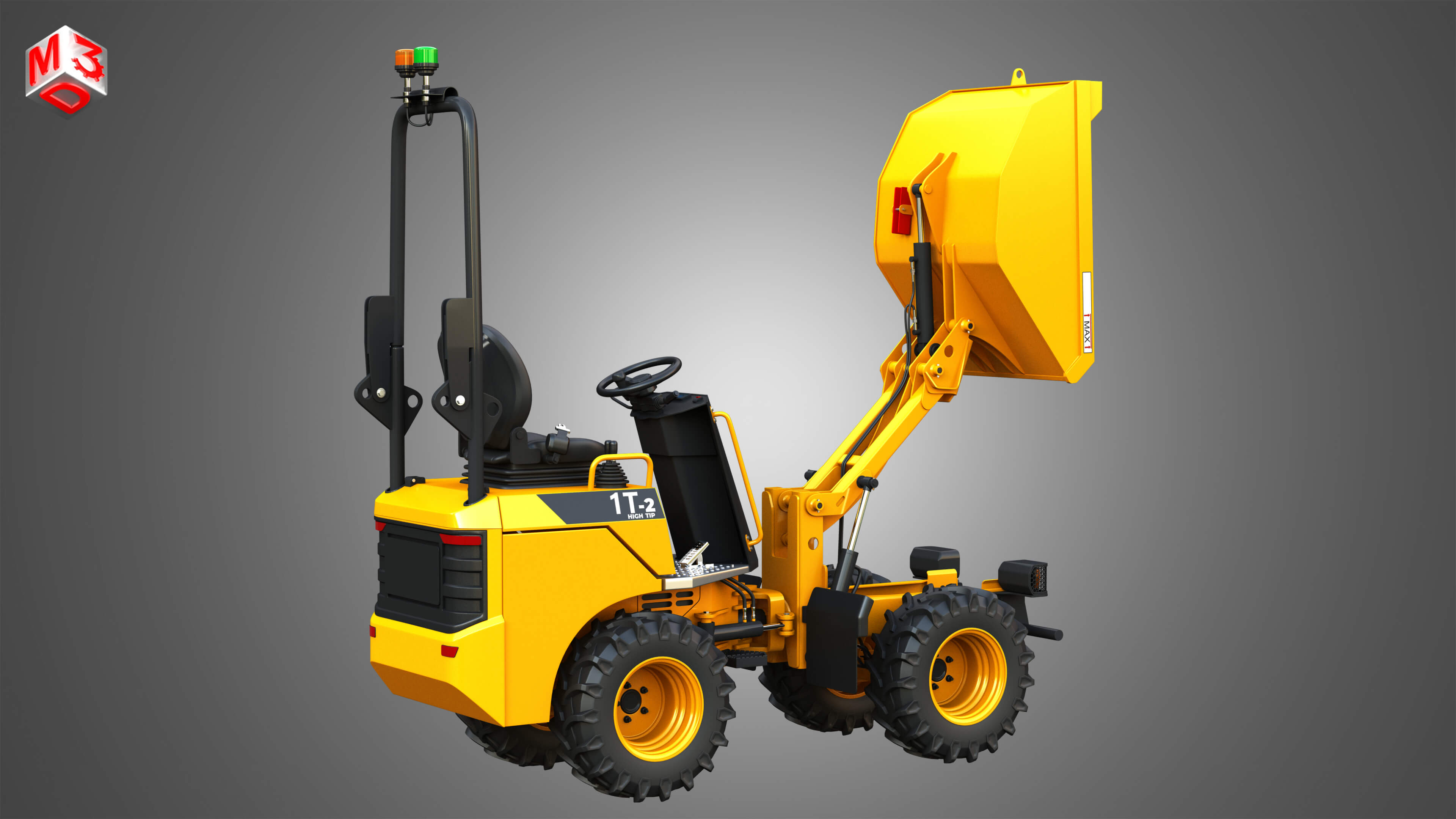 1T-2 Electric High Tip Dumper 3D Model by Markos3d