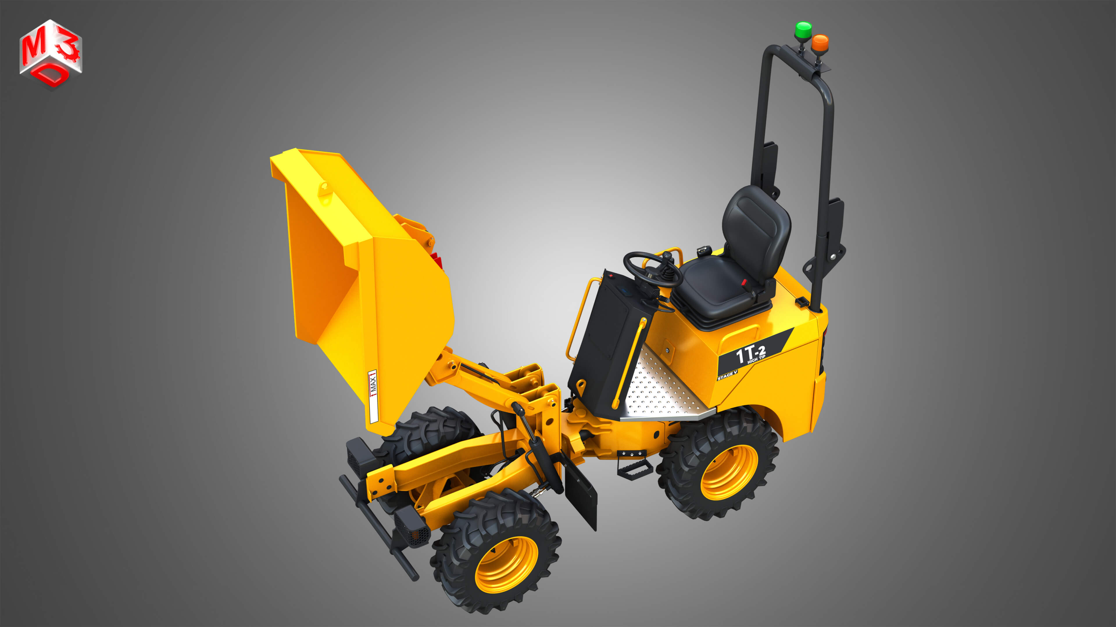 1T-2 Electric High Tip Dumper 3D Model by Markos3d