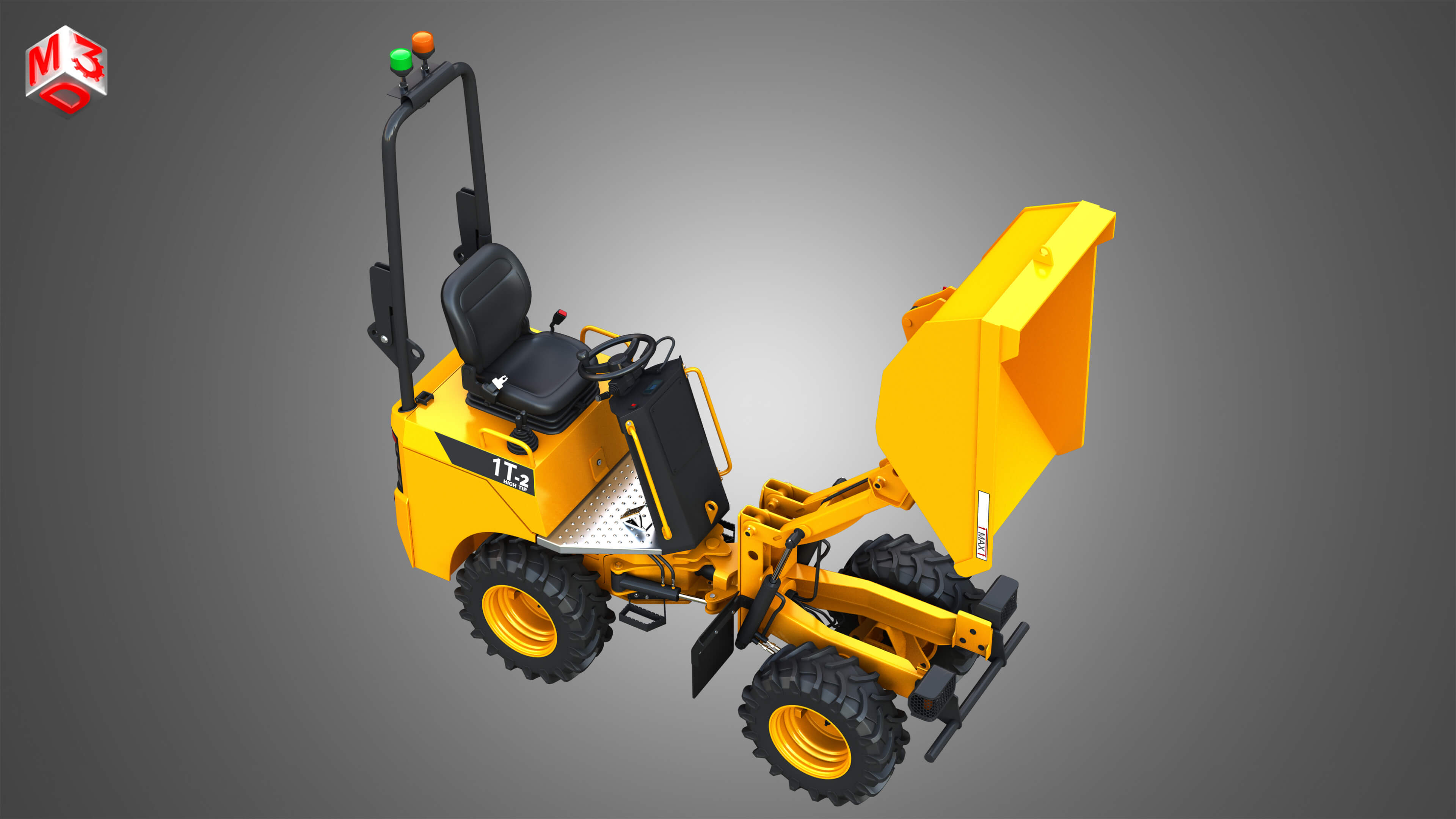 1T-2 Electric High Tip Dumper 3D Model by Markos3d