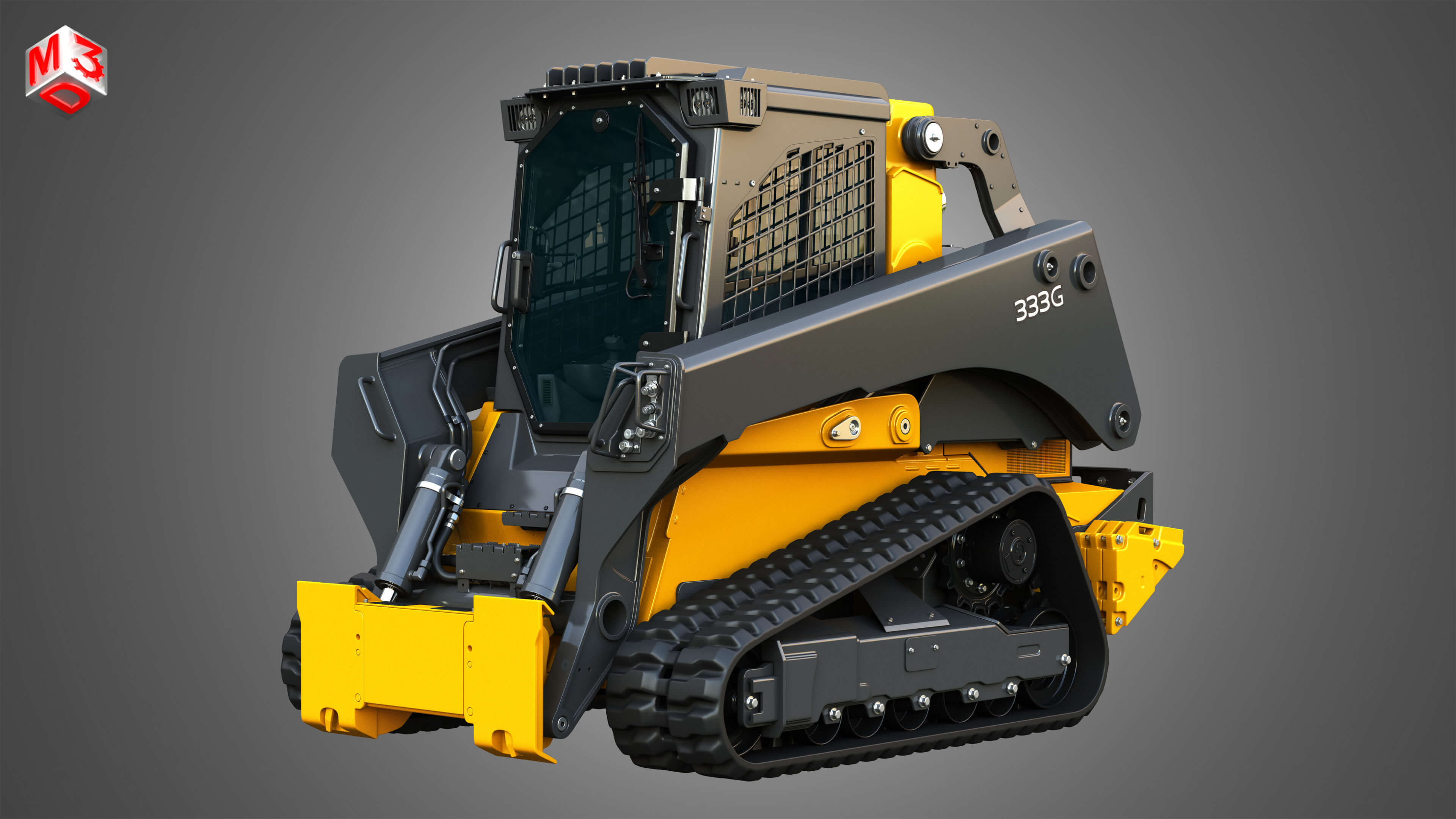 333G Compact Track Loader - Pallet Fork 3D Model by Markos3d