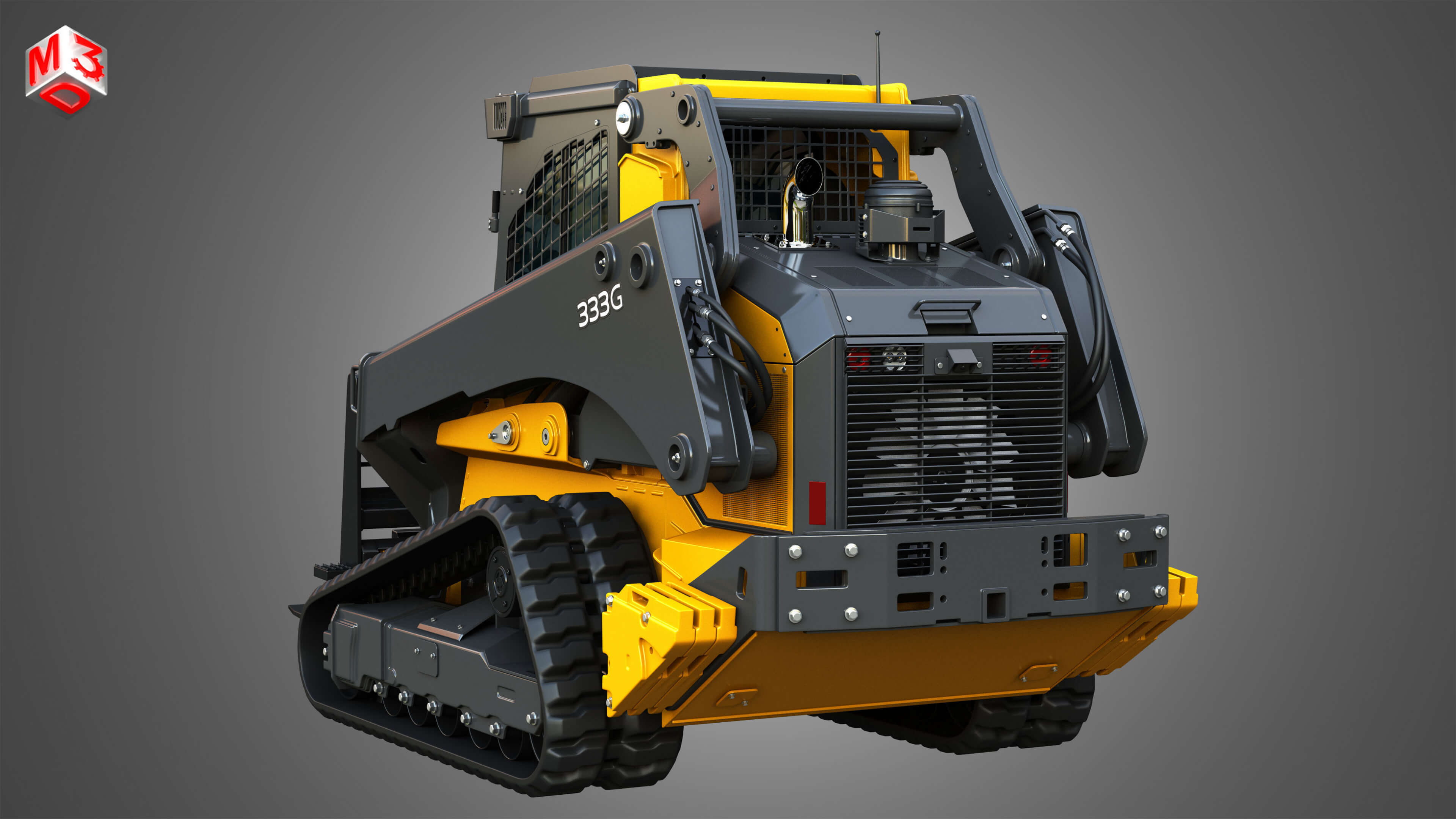 333G Compact Track Loader - Pallet Fork 3D Model by Markos3d