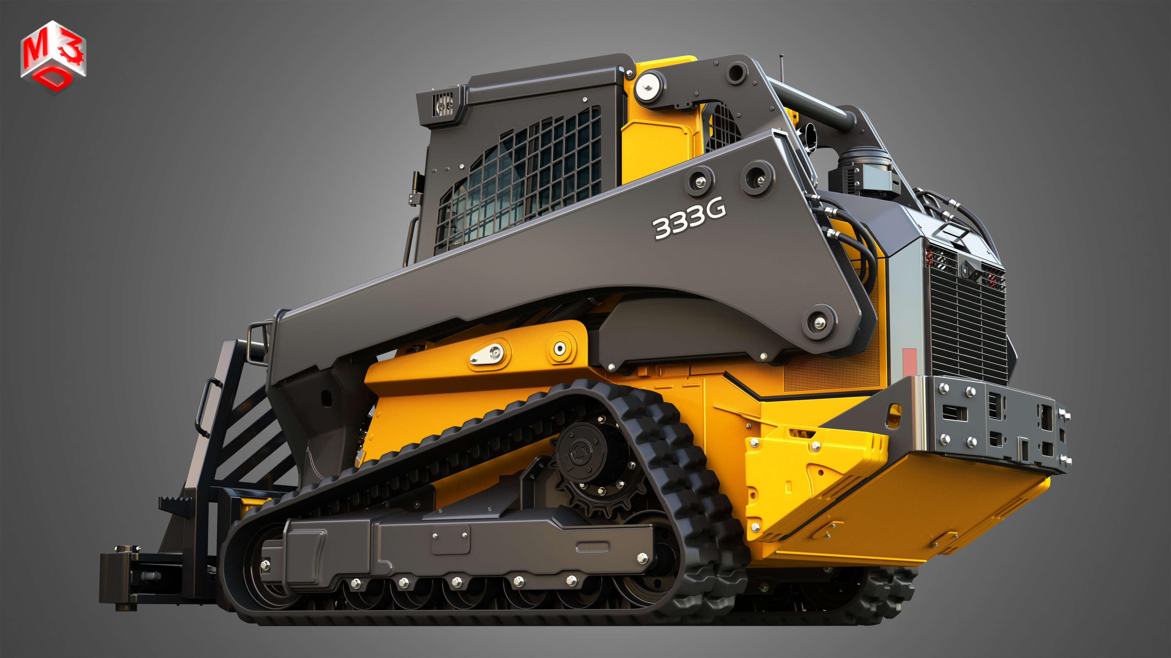 333G Compact Track Loader With Forestry Package - Tree Shear 3D Model by Markos3d