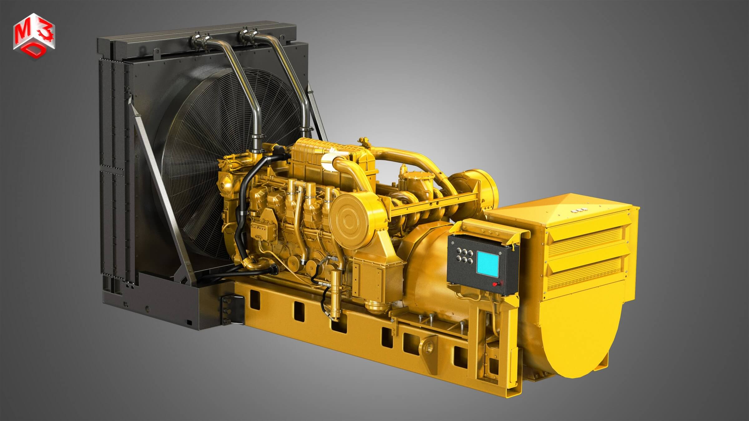 3512C Generator Engine - 3D Model by Markos3d