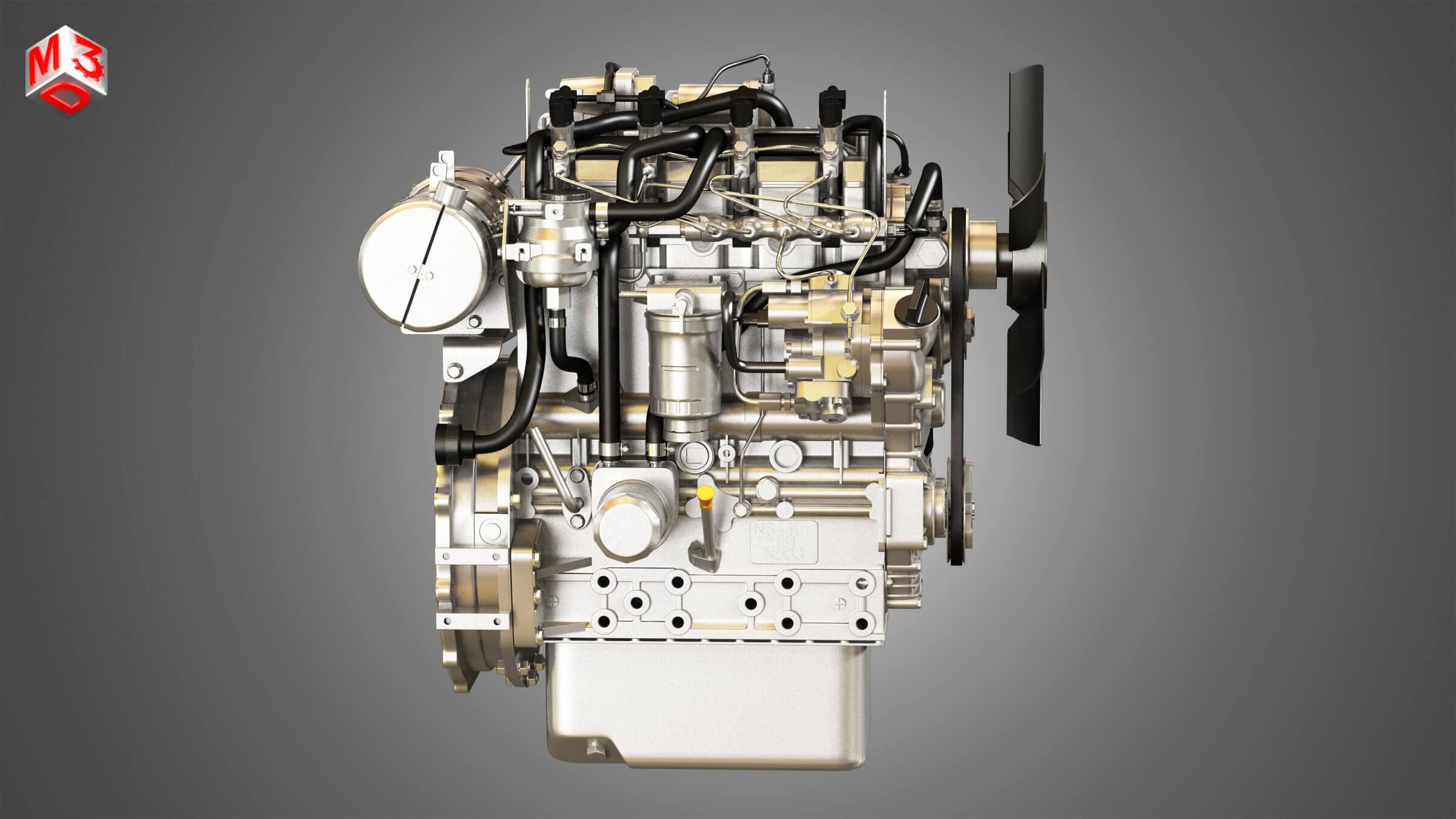 404F-E22TA Engine 3D Model by Markos3d