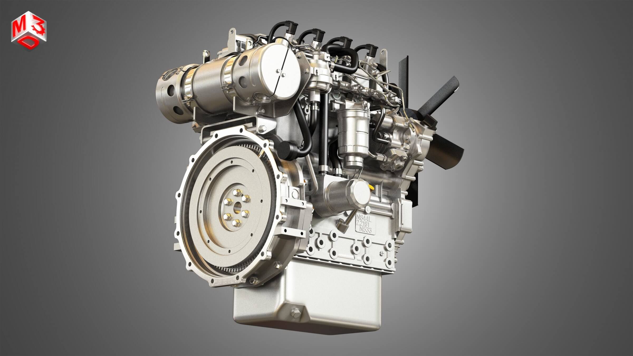 404F-E22TA Engine 3D Model by Markos3d