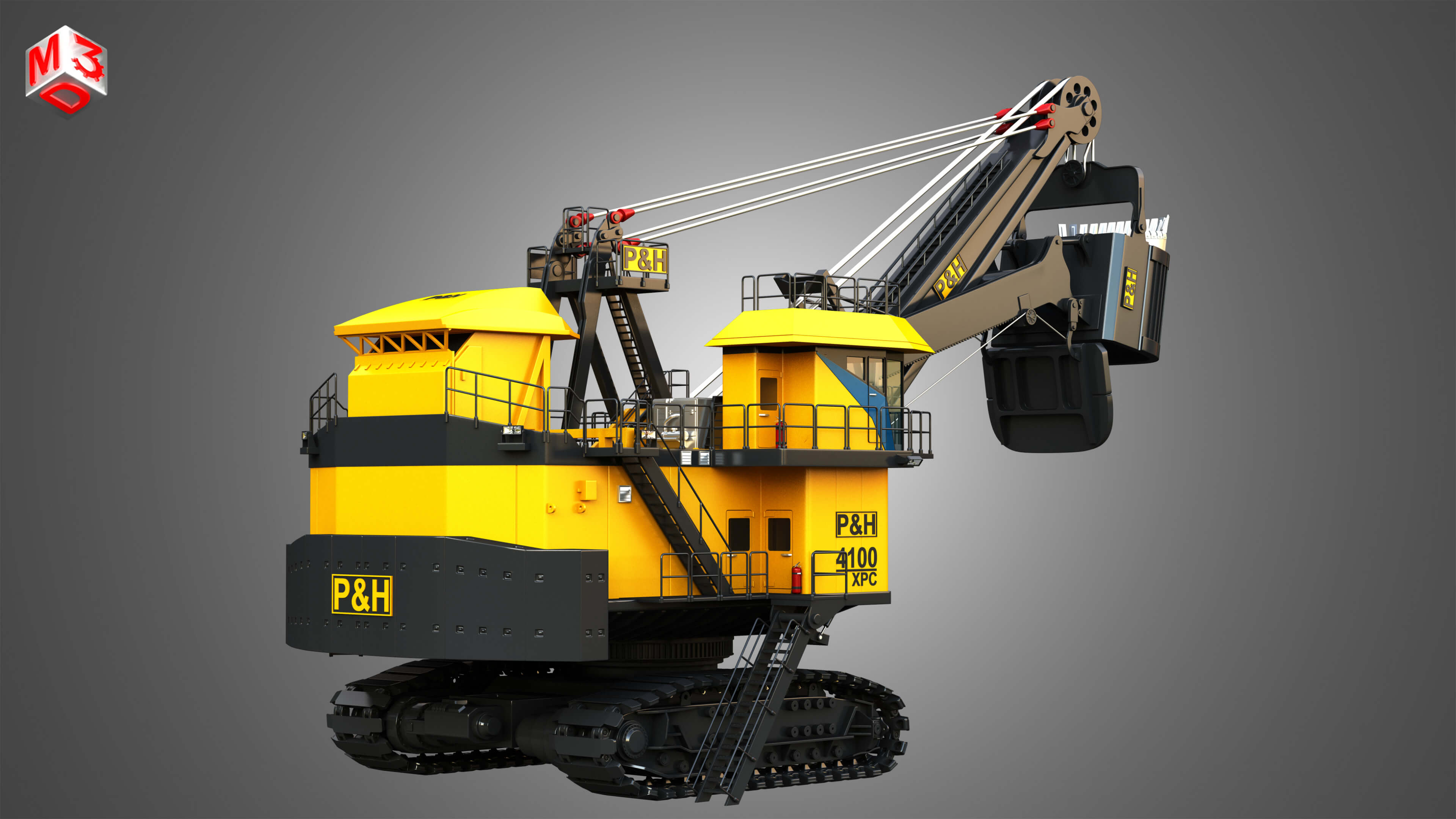 4100Xpc Mining Electric Rope Shovel - 3D Model by Markos3d