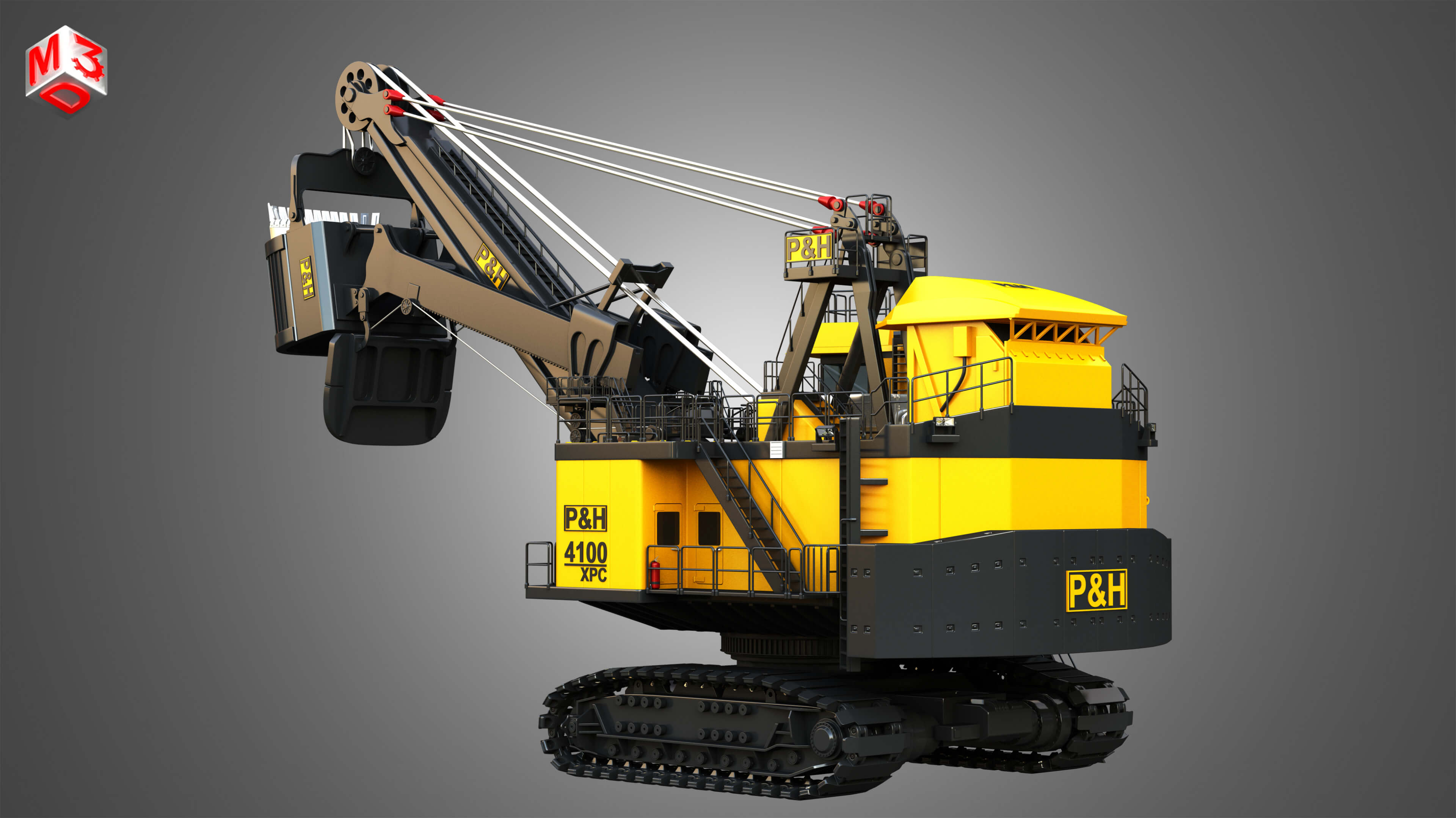4100Xpc Mining Electric Rope Shovel - 3D Model by Markos3d
