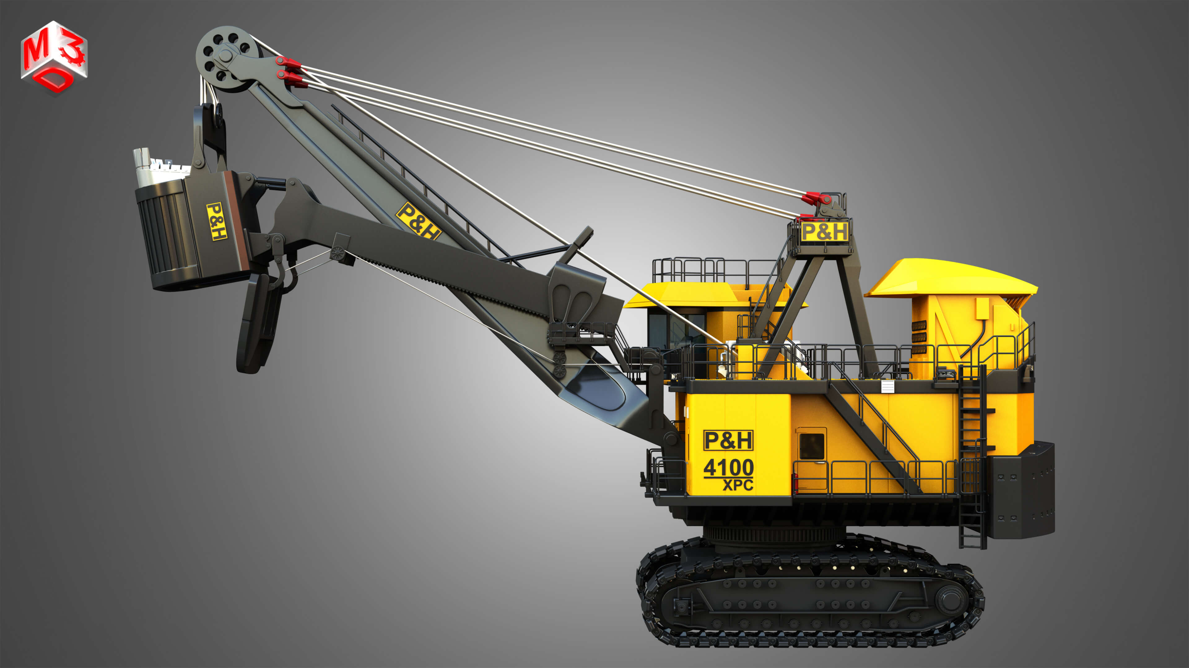 4100Xpc Mining Electric Rope Shovel - 3D Model by Markos3d