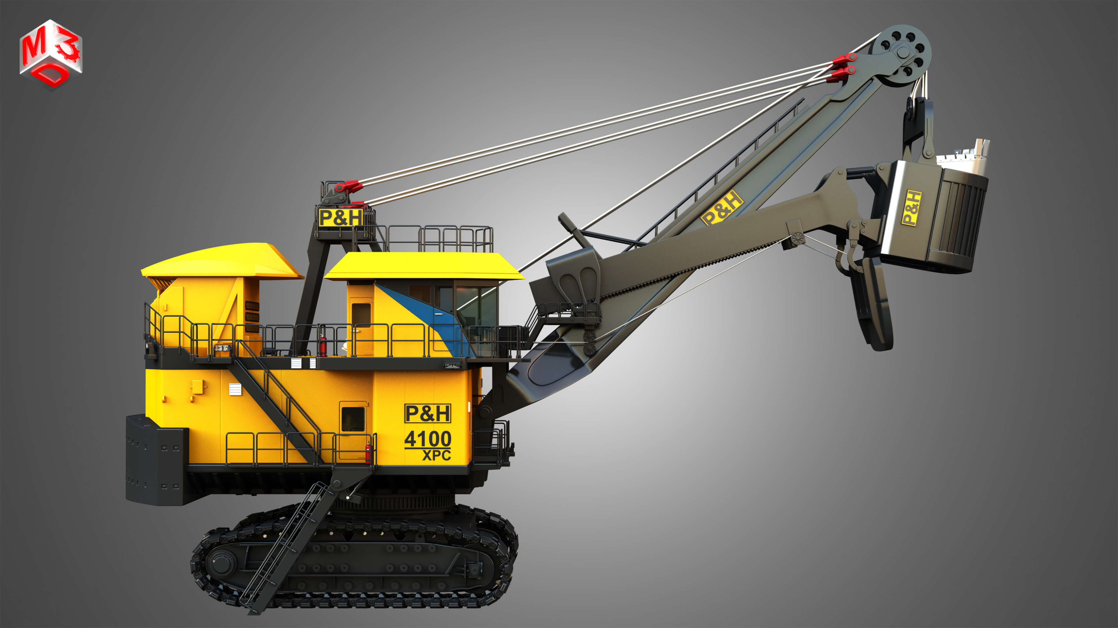 4100Xpc Mining Electric Rope Shovel - 3D Model by Markos3d