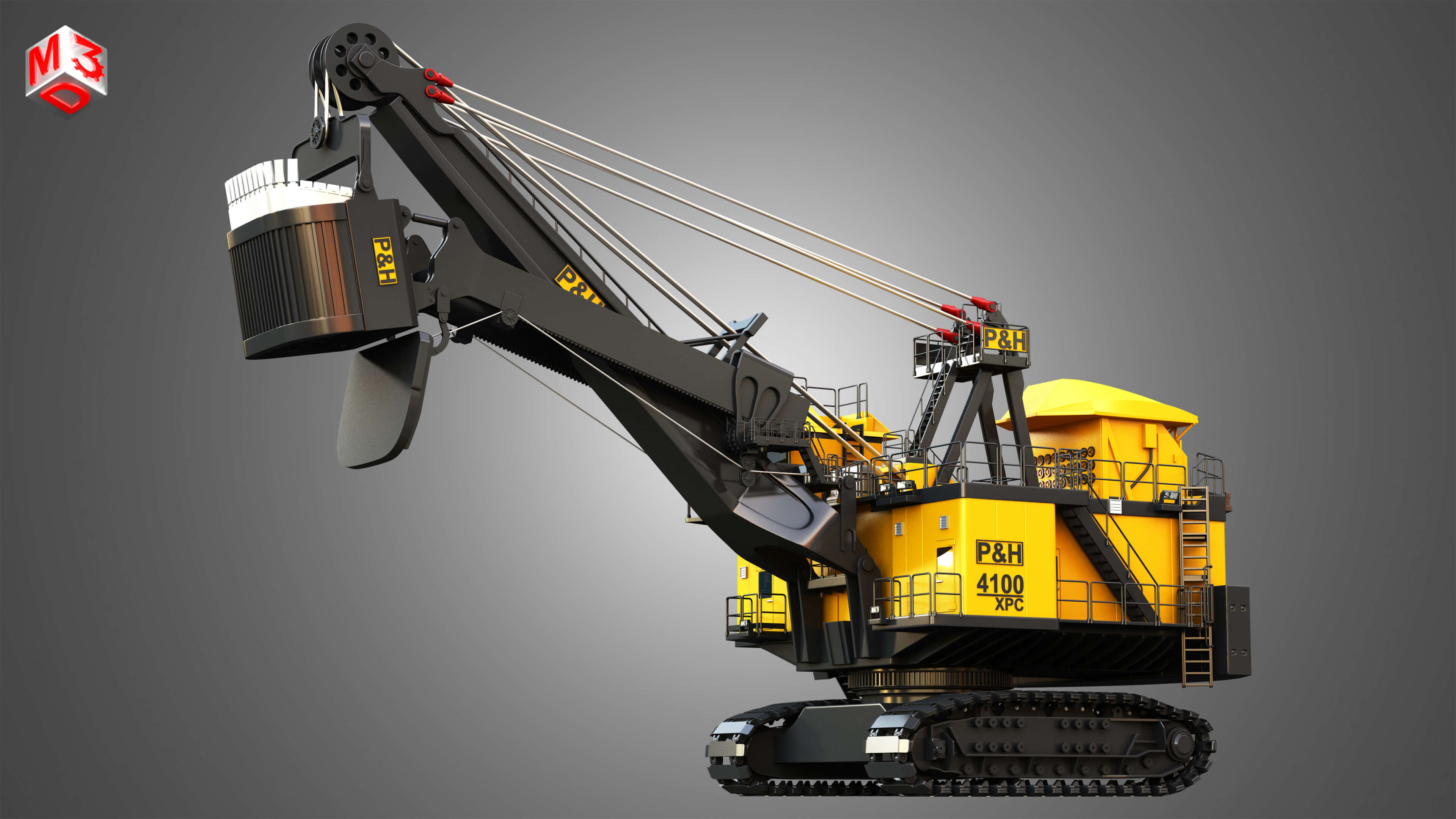 4100Xpc Mining Electric Rope Shovel - 3D Model by Markos3d