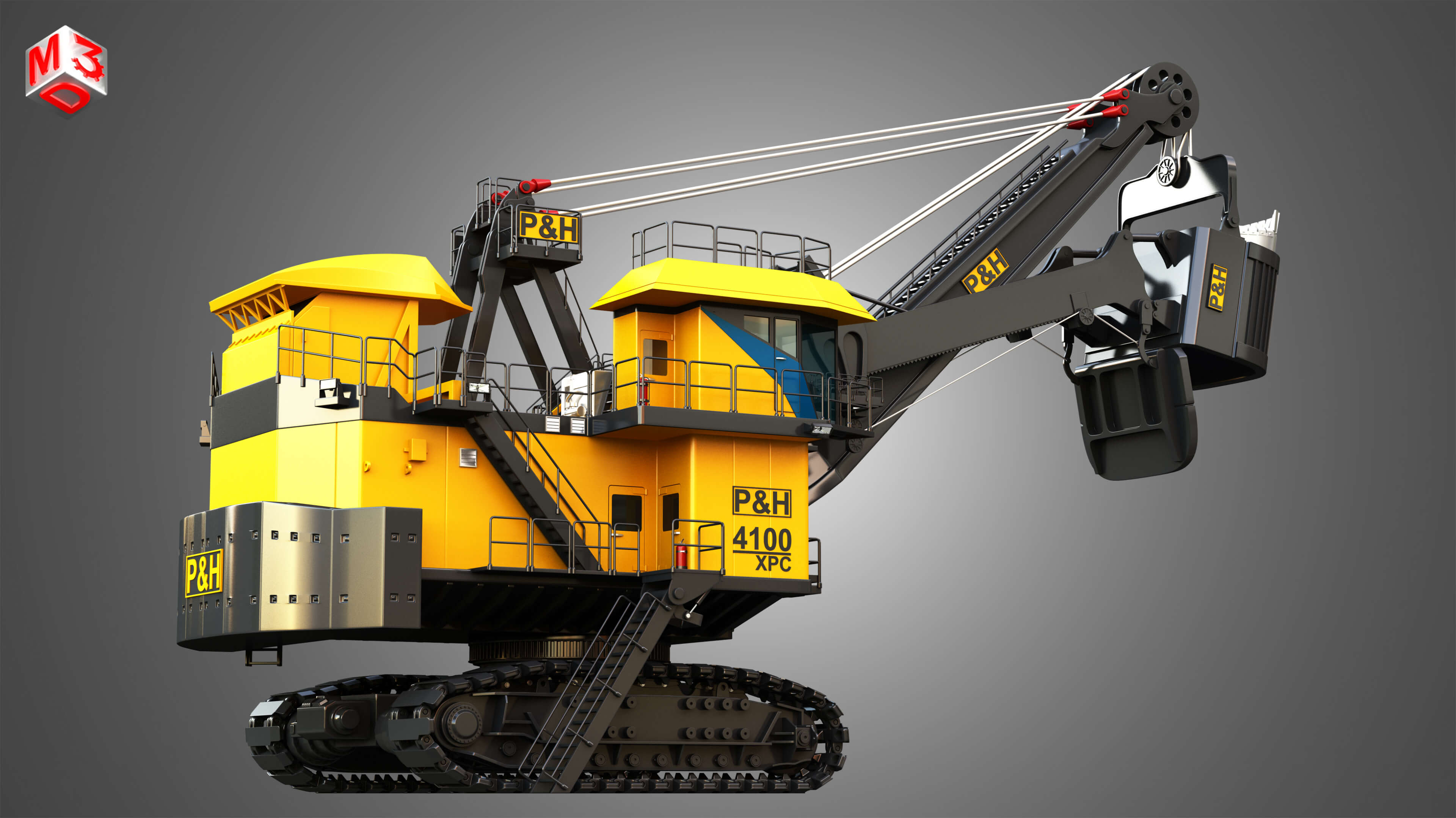 4100Xpc Mining Electric Rope Shovel - 3D Model by Markos3d