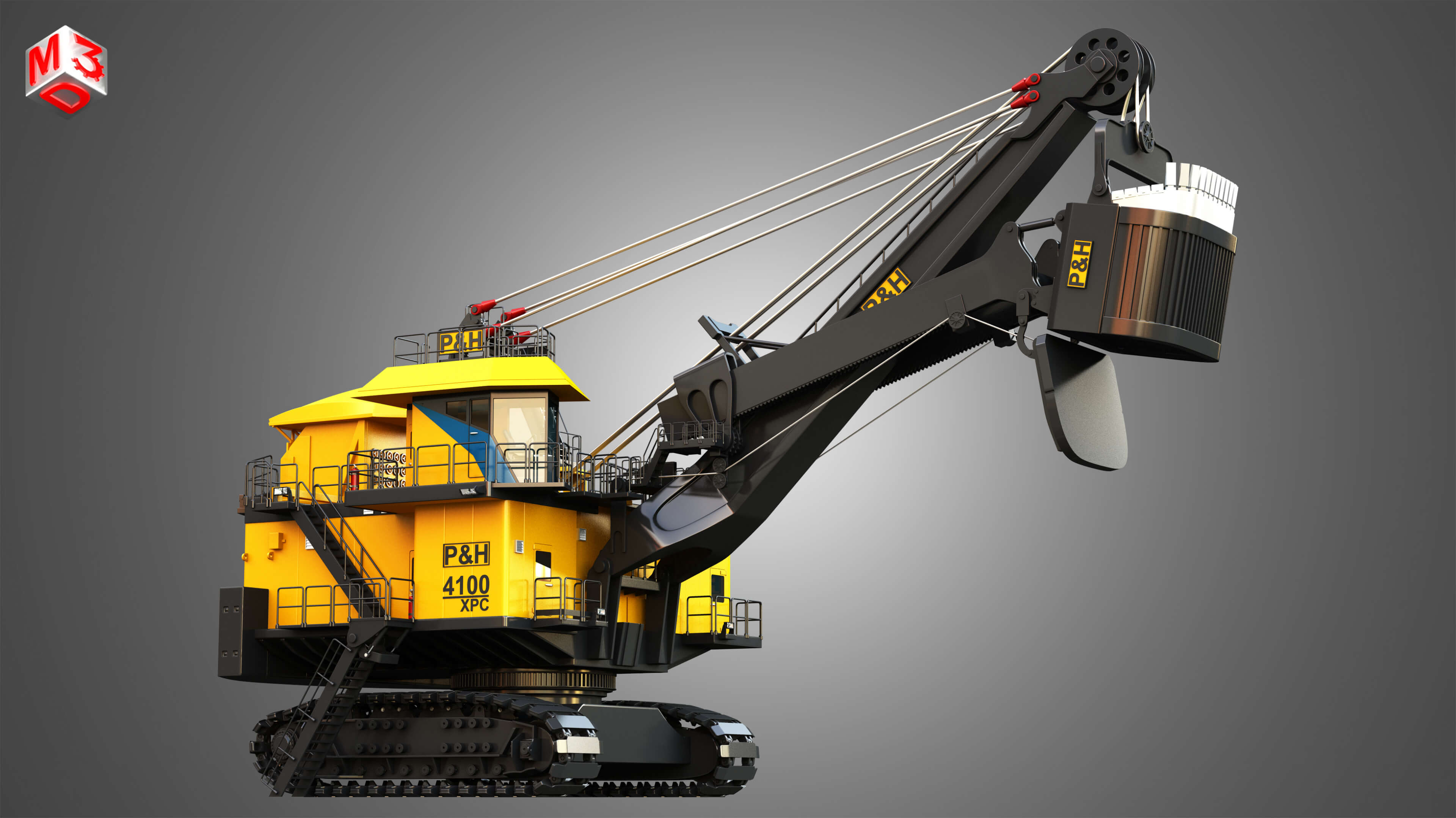 4100Xpc Mining Electric Rope Shovel - 3D Model by Markos3d