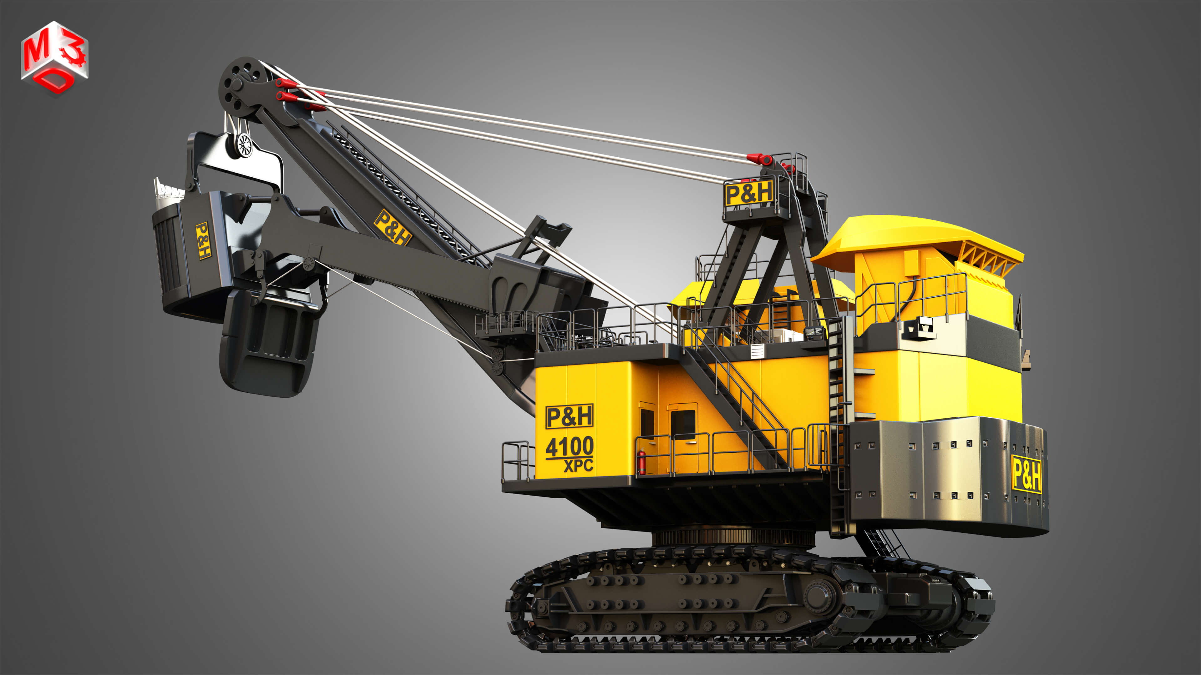 4100Xpc Mining Electric Rope Shovel - 3D Model by Markos3d