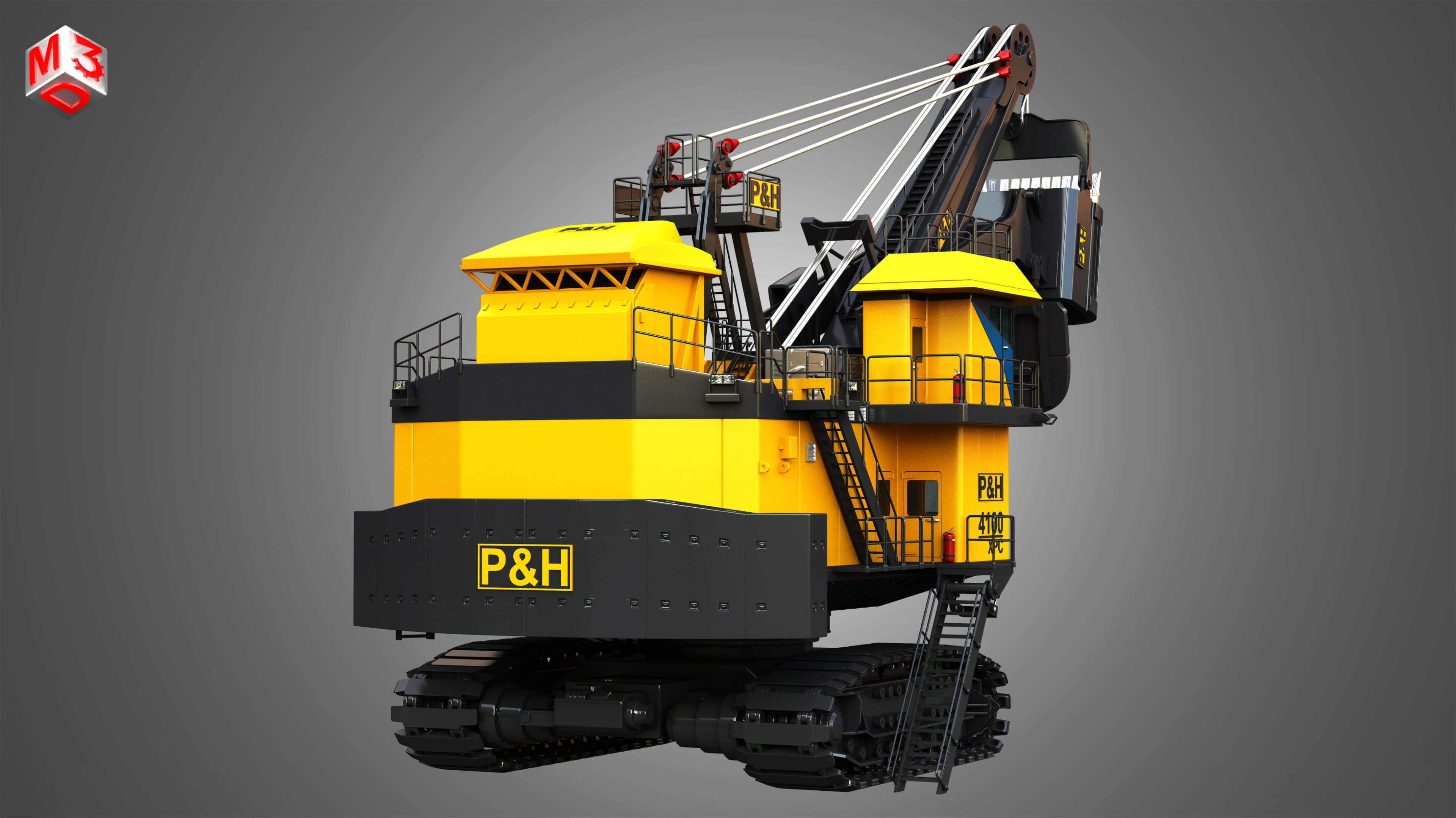 4100Xpc Mining Electric Rope Shovel - 3D Model by Markos3d