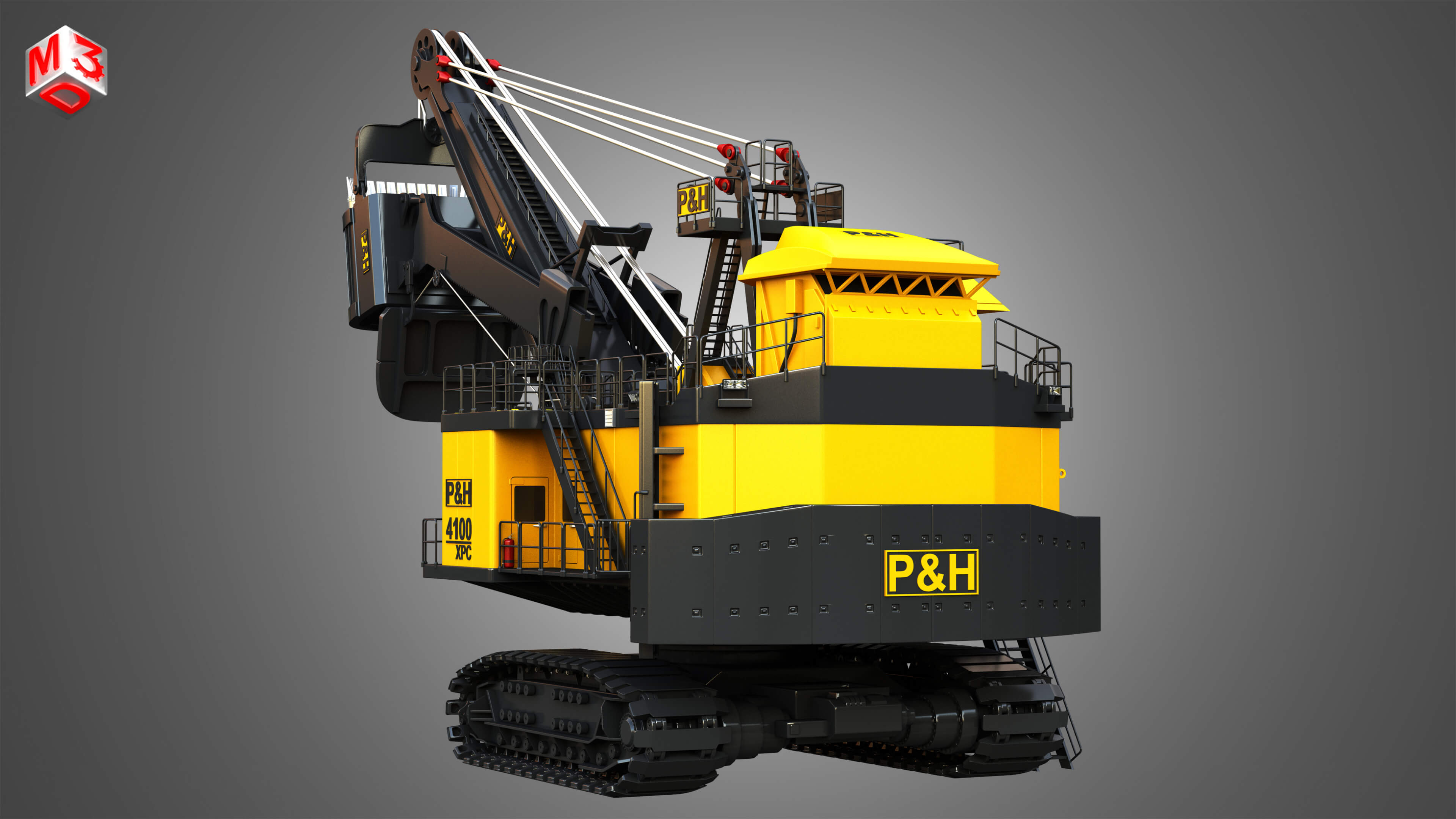 4100Xpc Mining Electric Rope Shovel - 3D Model by Markos3d