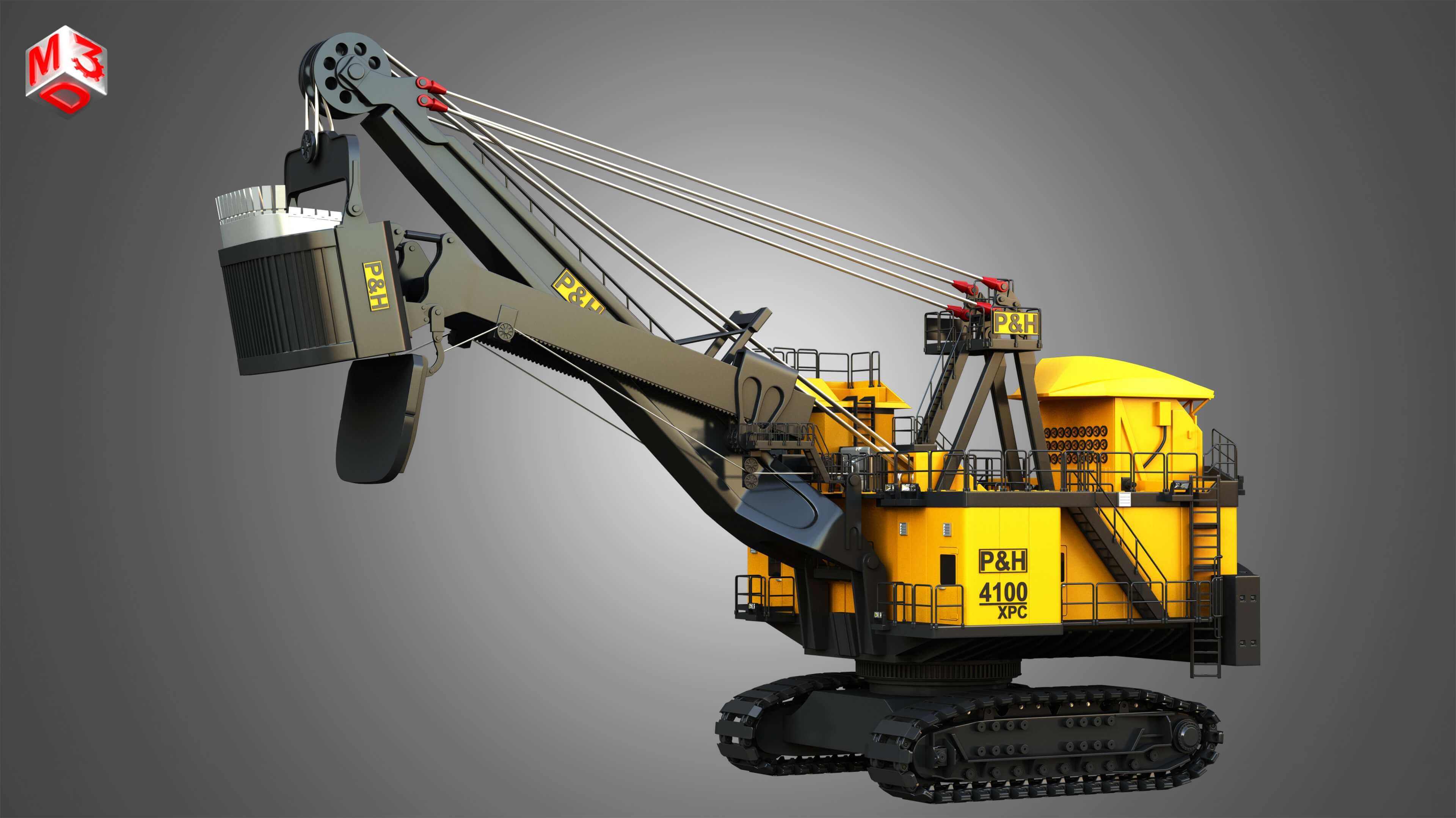 4100Xpc Mining Electric Rope Shovel - 3D Model by Markos3d