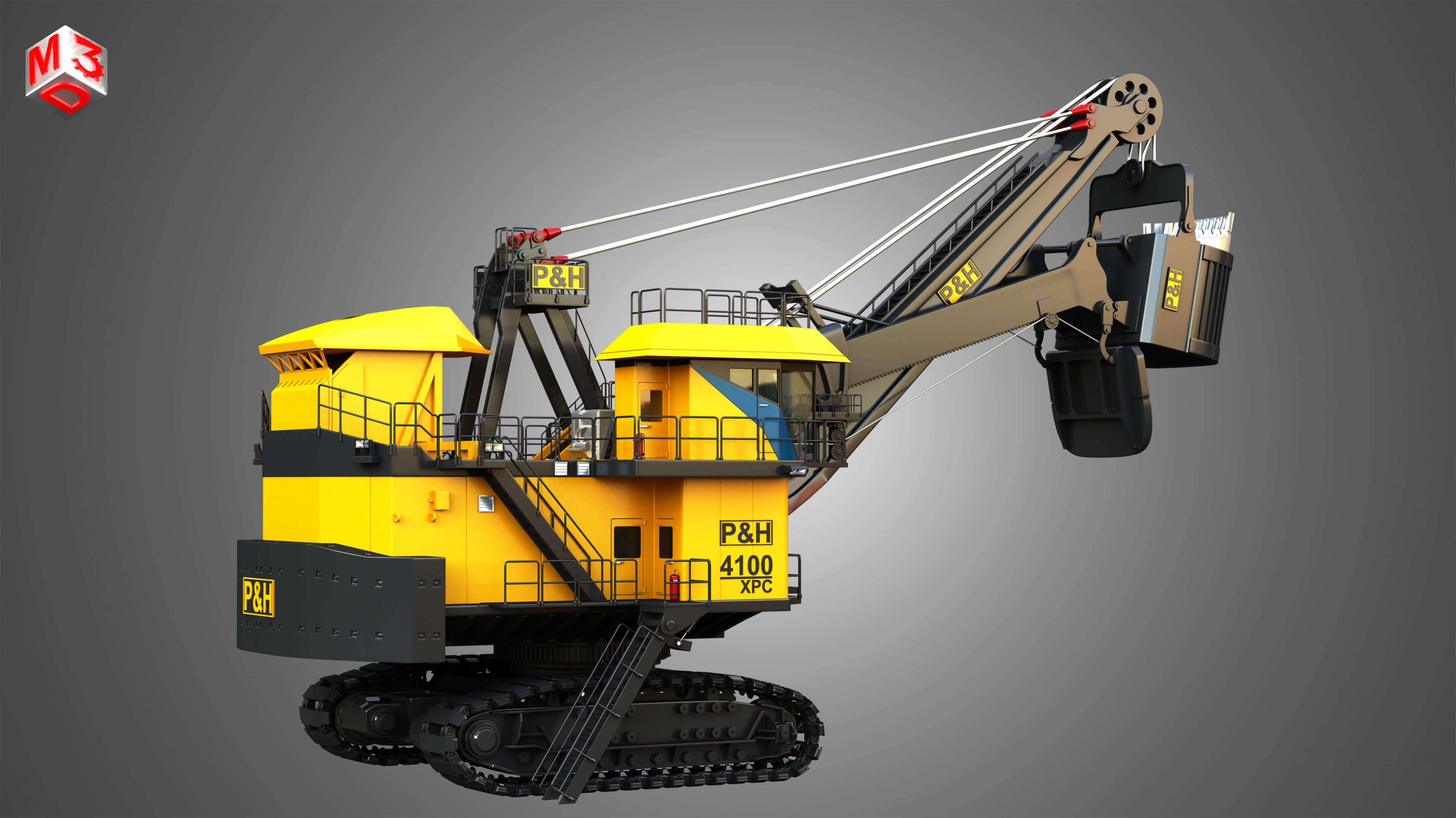 4100Xpc Mining Electric Rope Shovel - 3D Model by Markos3d
