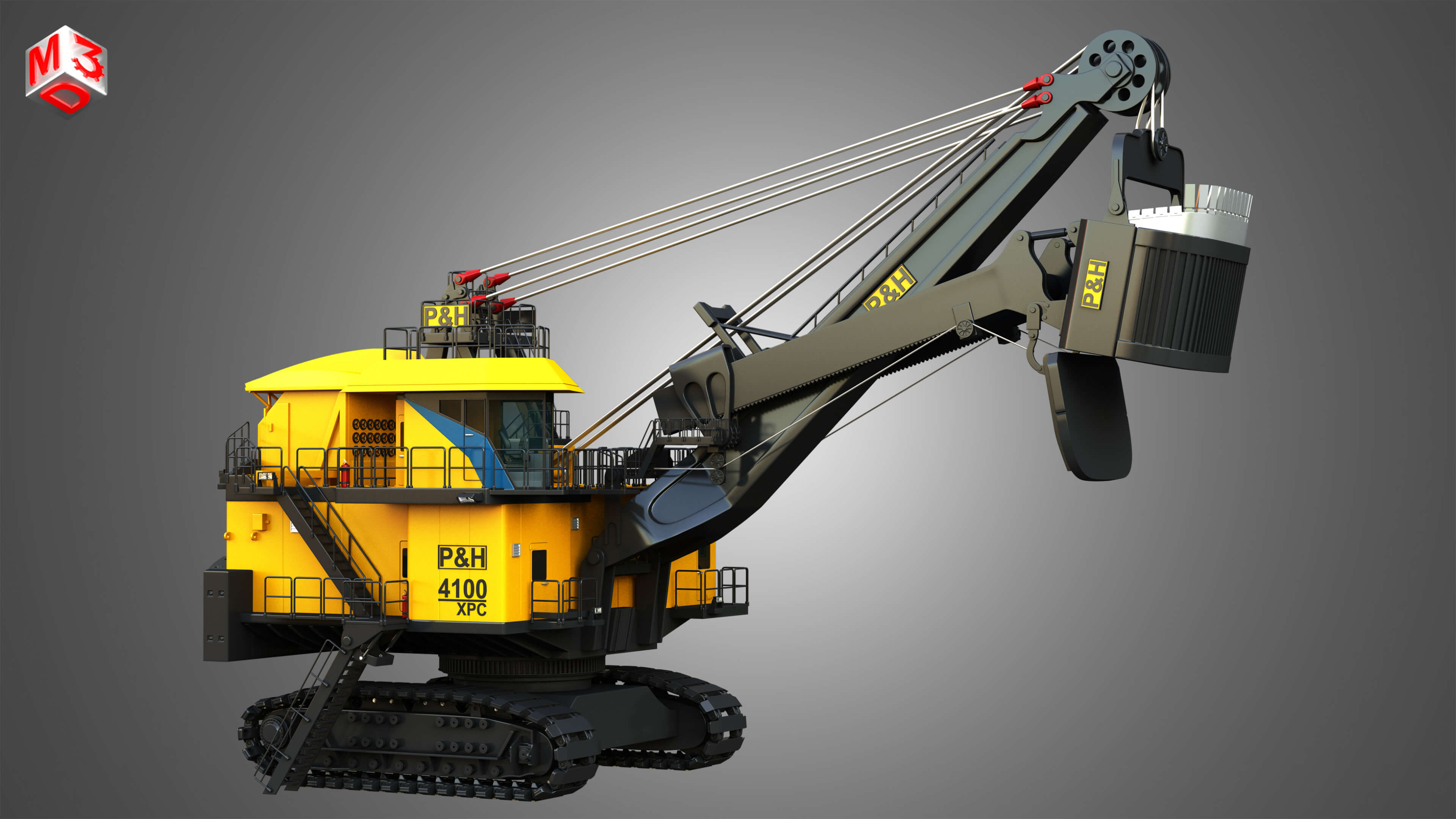 4100Xpc Mining Electric Rope Shovel - 3D Model by Markos3d