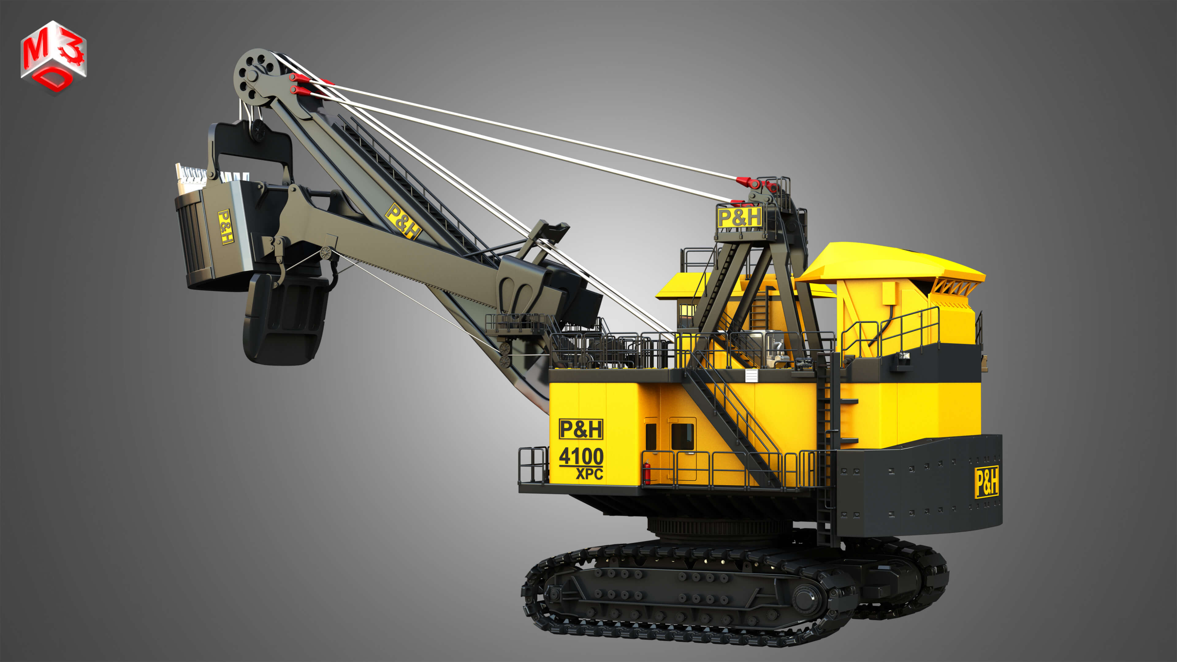 4100Xpc Mining Electric Rope Shovel - 3D Model by Markos3d