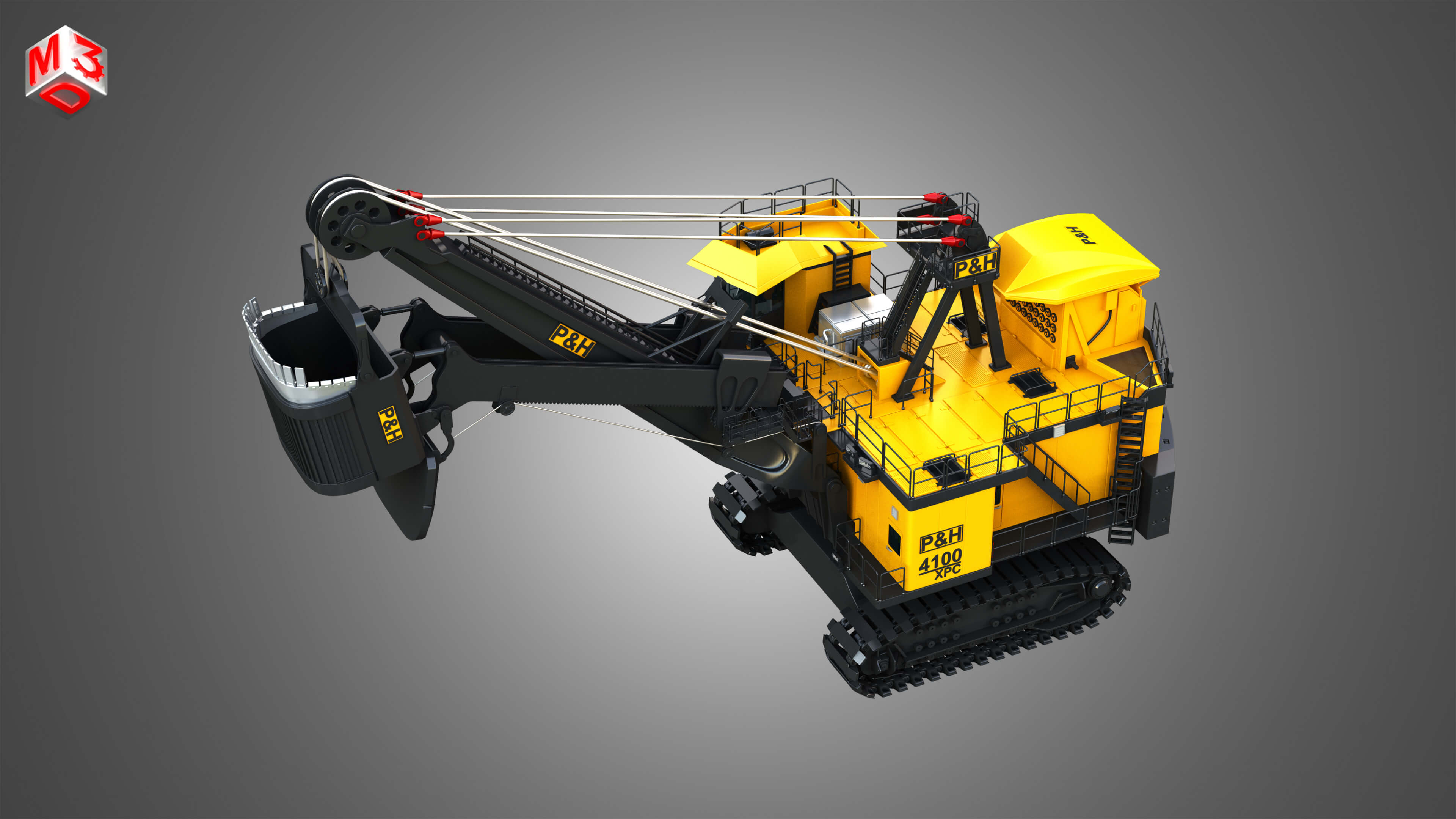 4100Xpc Mining Electric Rope Shovel - 3D Model by Markos3d