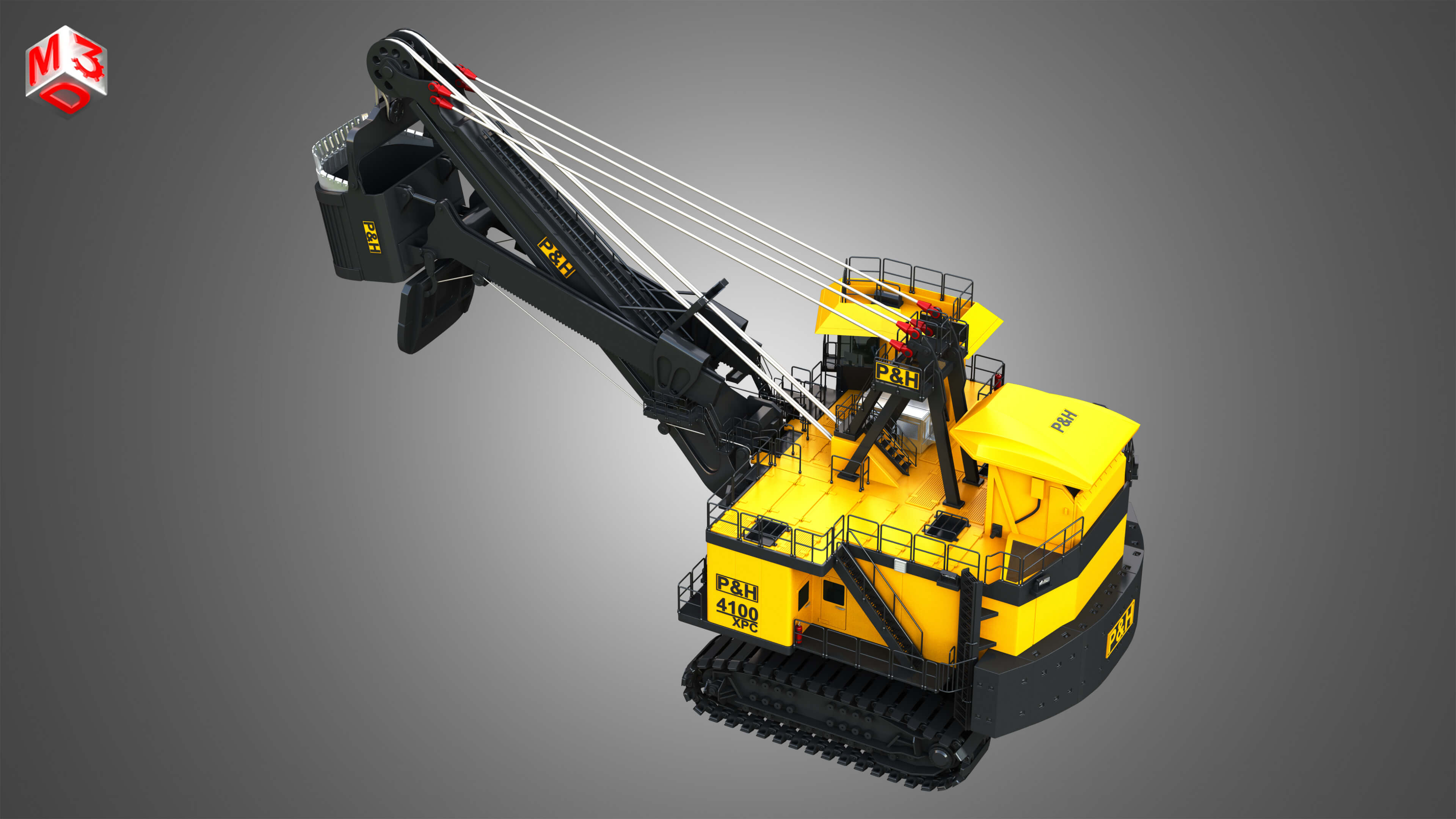 4100Xpc Mining Electric Rope Shovel - 3D Model by Markos3d