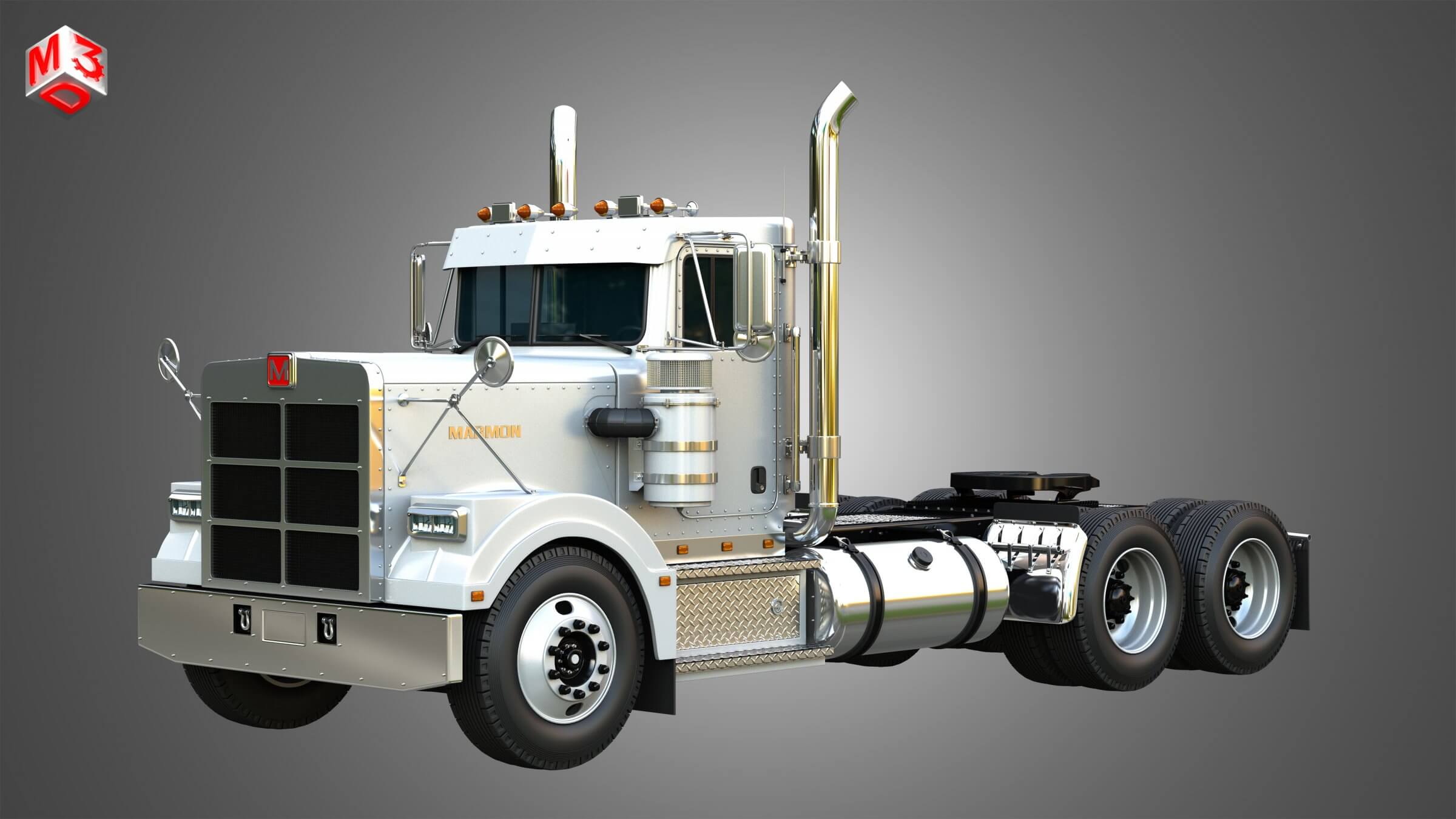 57P Semi Truck - Day Cab 3D Model by Markos3d