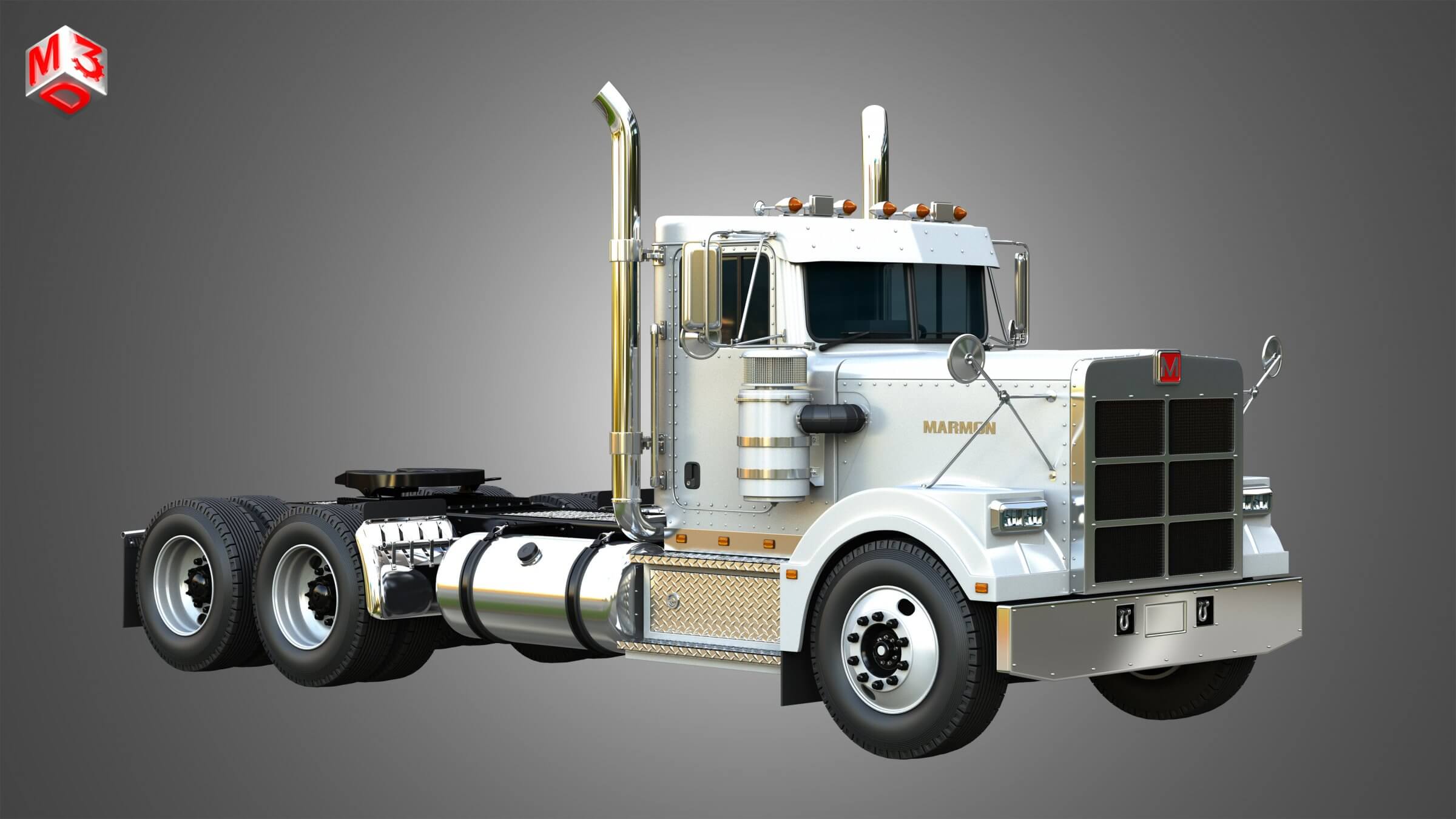 57P Semi Truck - Day Cab 3D Model by Markos3d