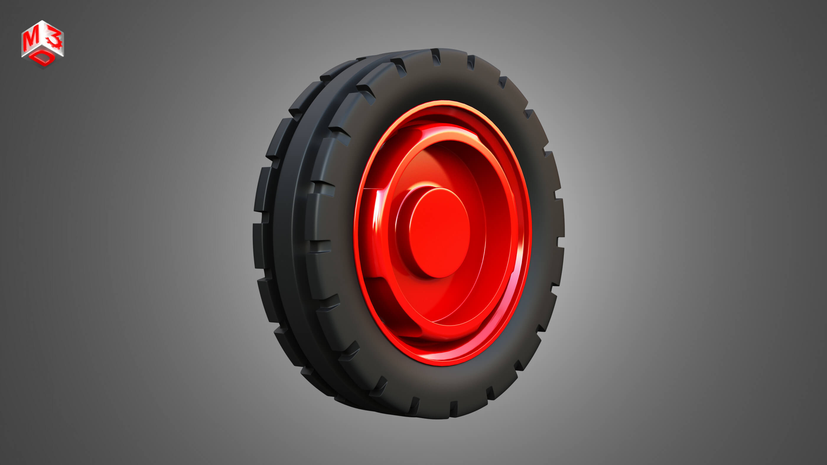 745Di Xp Plus Tractor Wheels and Tires Prepared for 3D Print by Markos3d