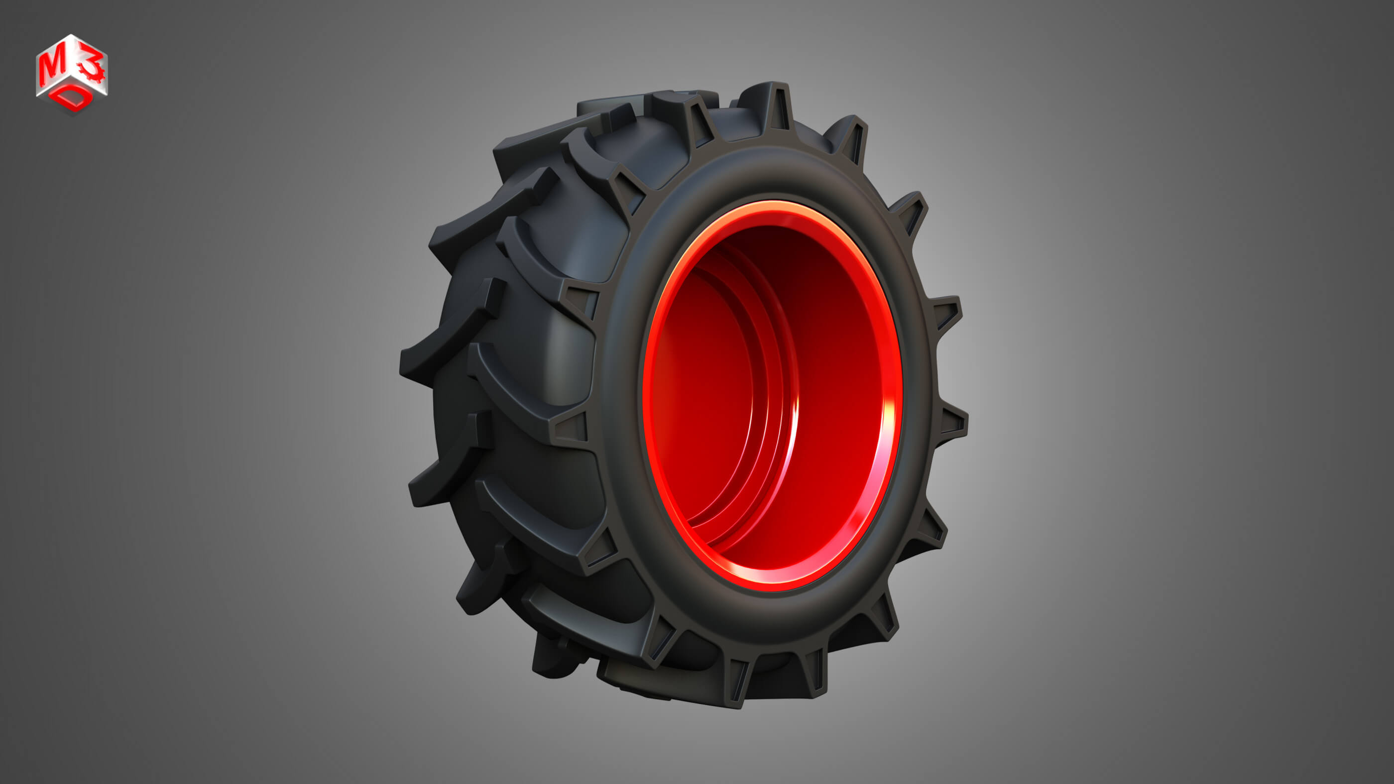 745Di Xp Plus Tractor Wheels and Tires Prepared for 3D Print by Markos3d
