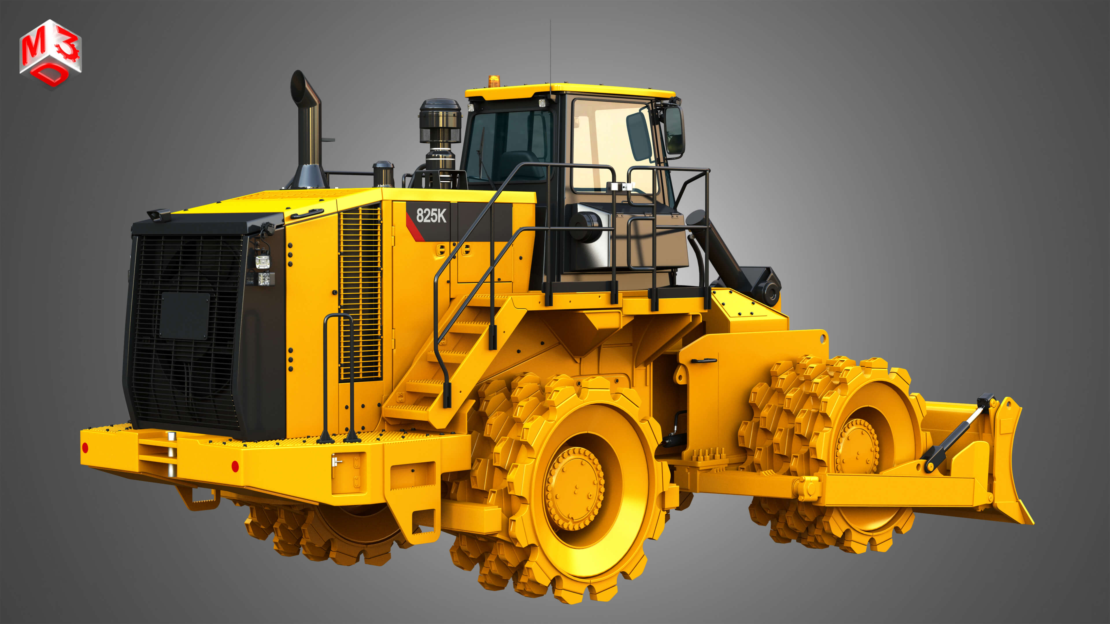 825K - Soil Compactor 3D Model by Markos3d