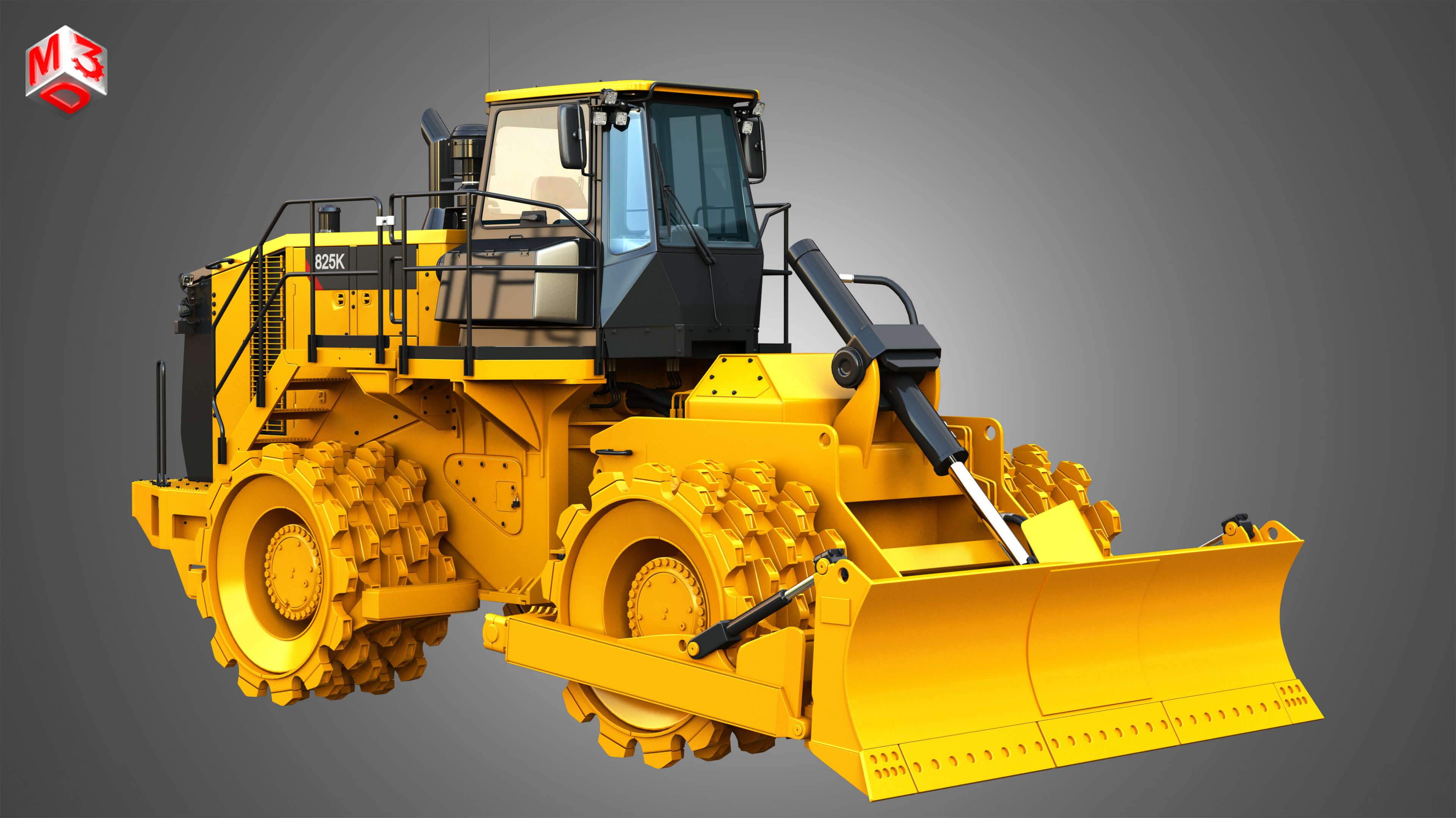 825K - Soil Compactor 3D Model by Markos3d