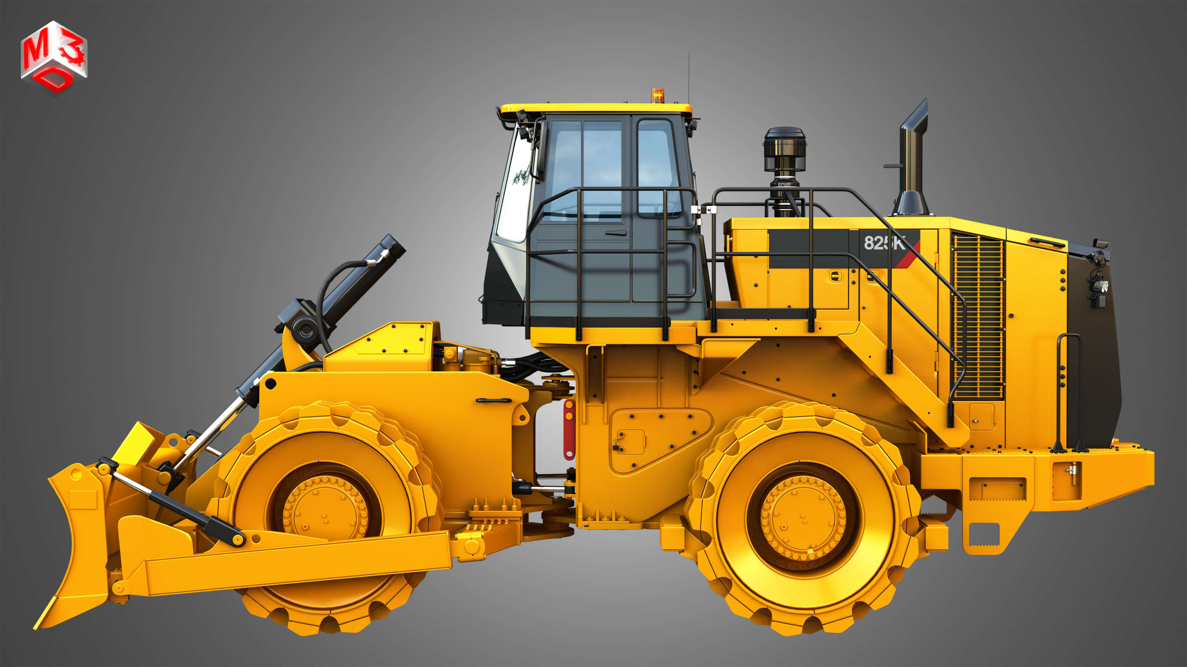 825K - Soil Compactor 3D Model by Markos3d