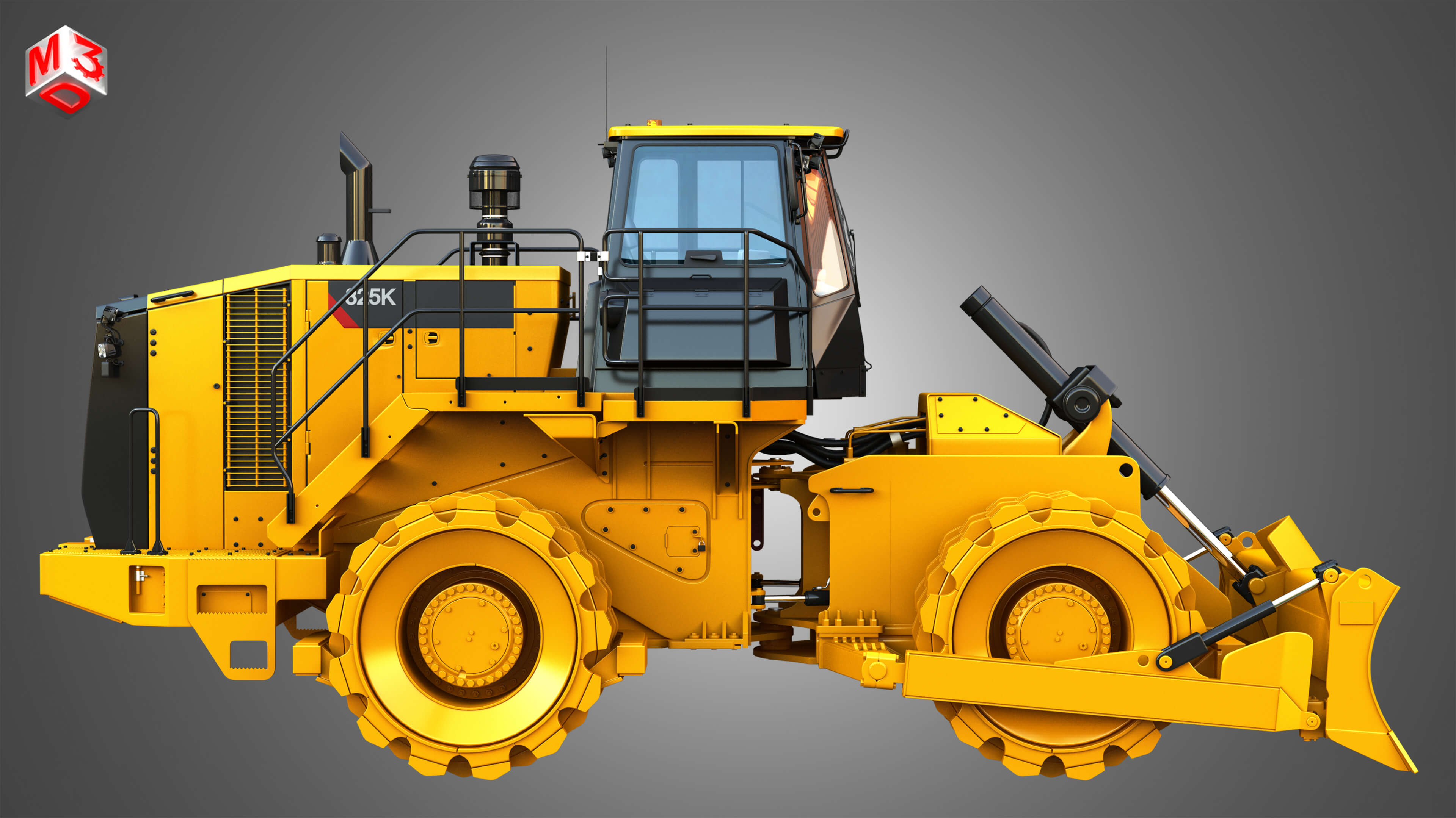 825K - Soil Compactor 3D Model by Markos3d