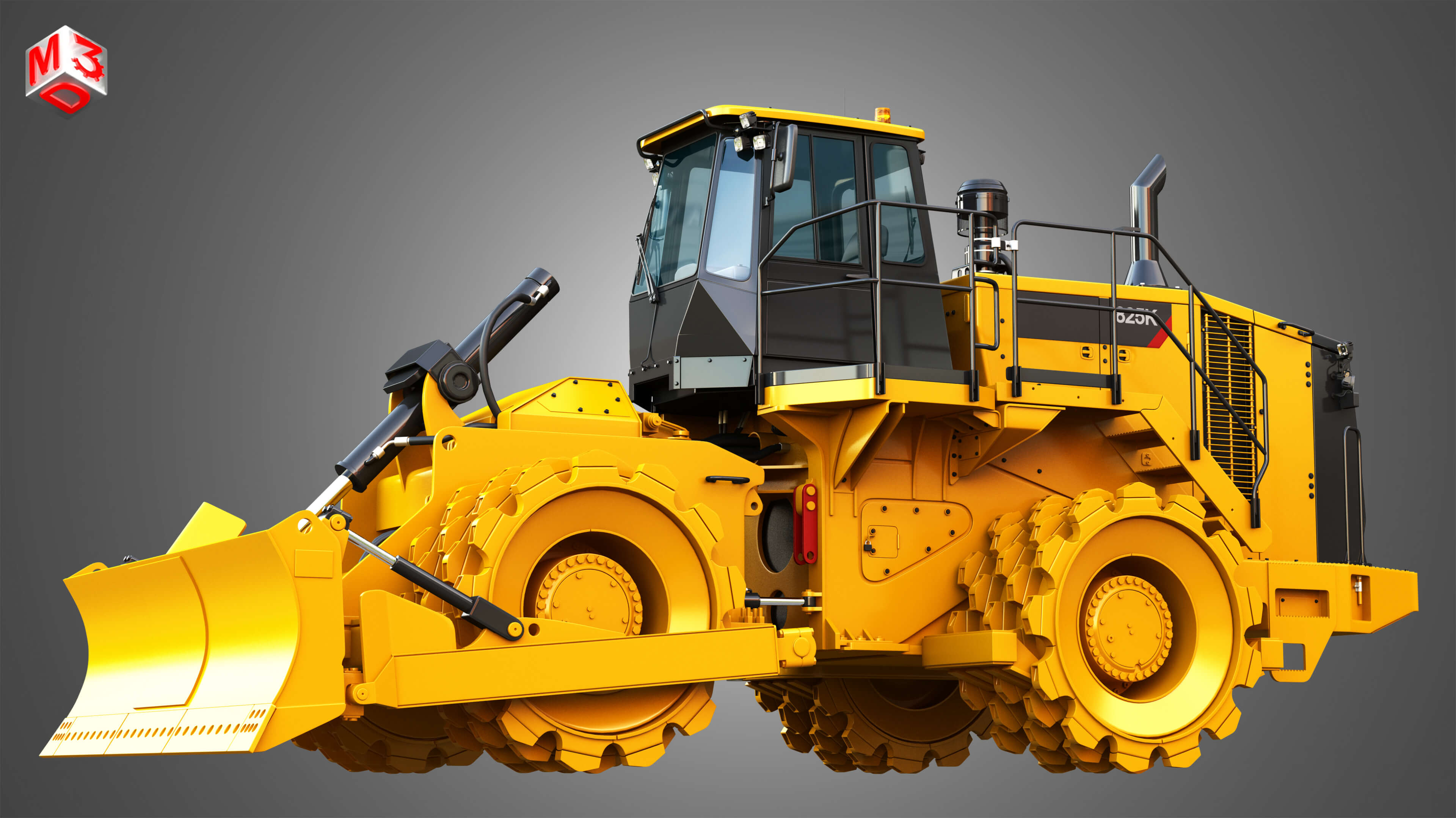 825K - Soil Compactor 3D Model by Markos3d