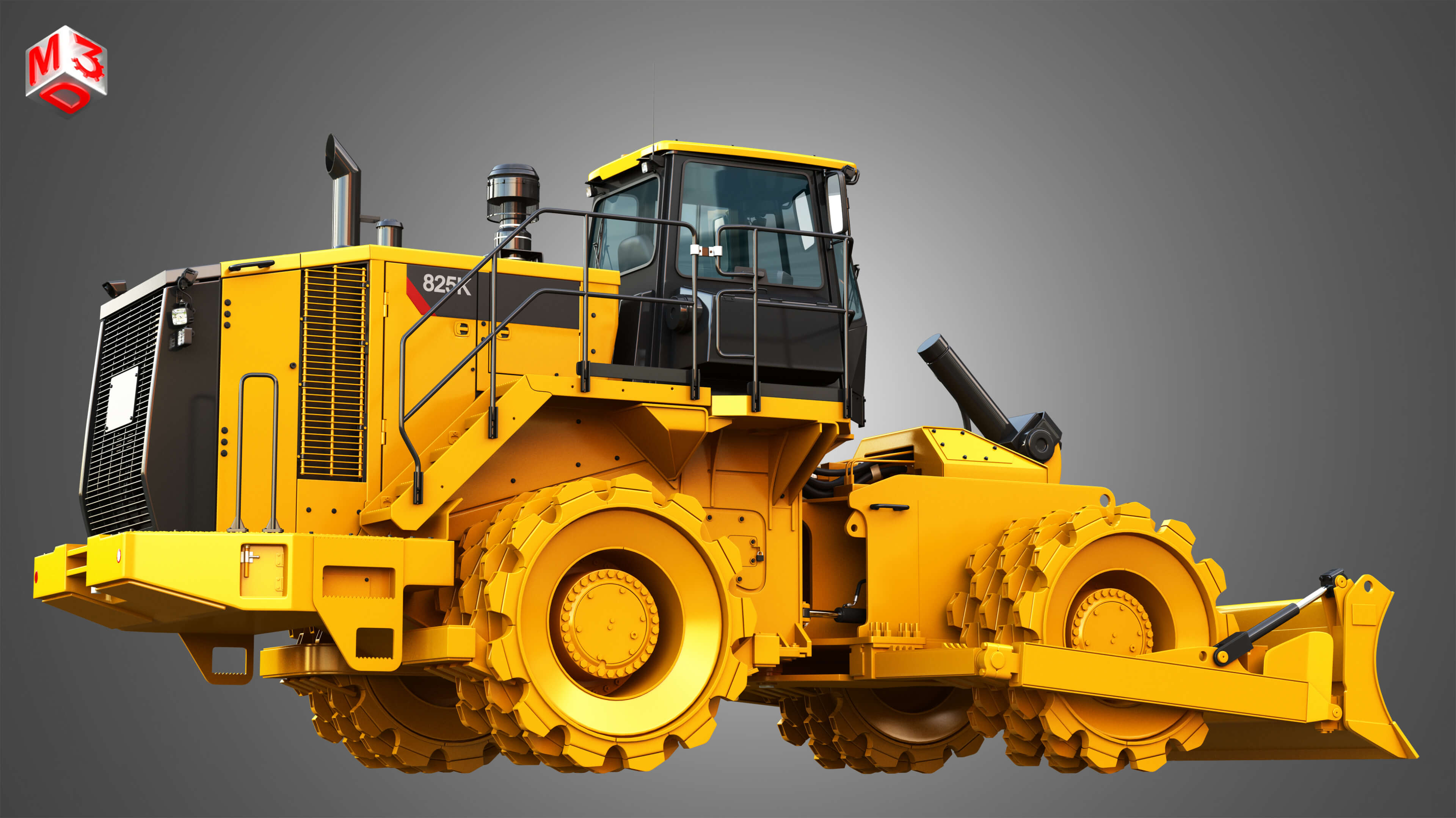 825K - Soil Compactor 3D Model by Markos3d