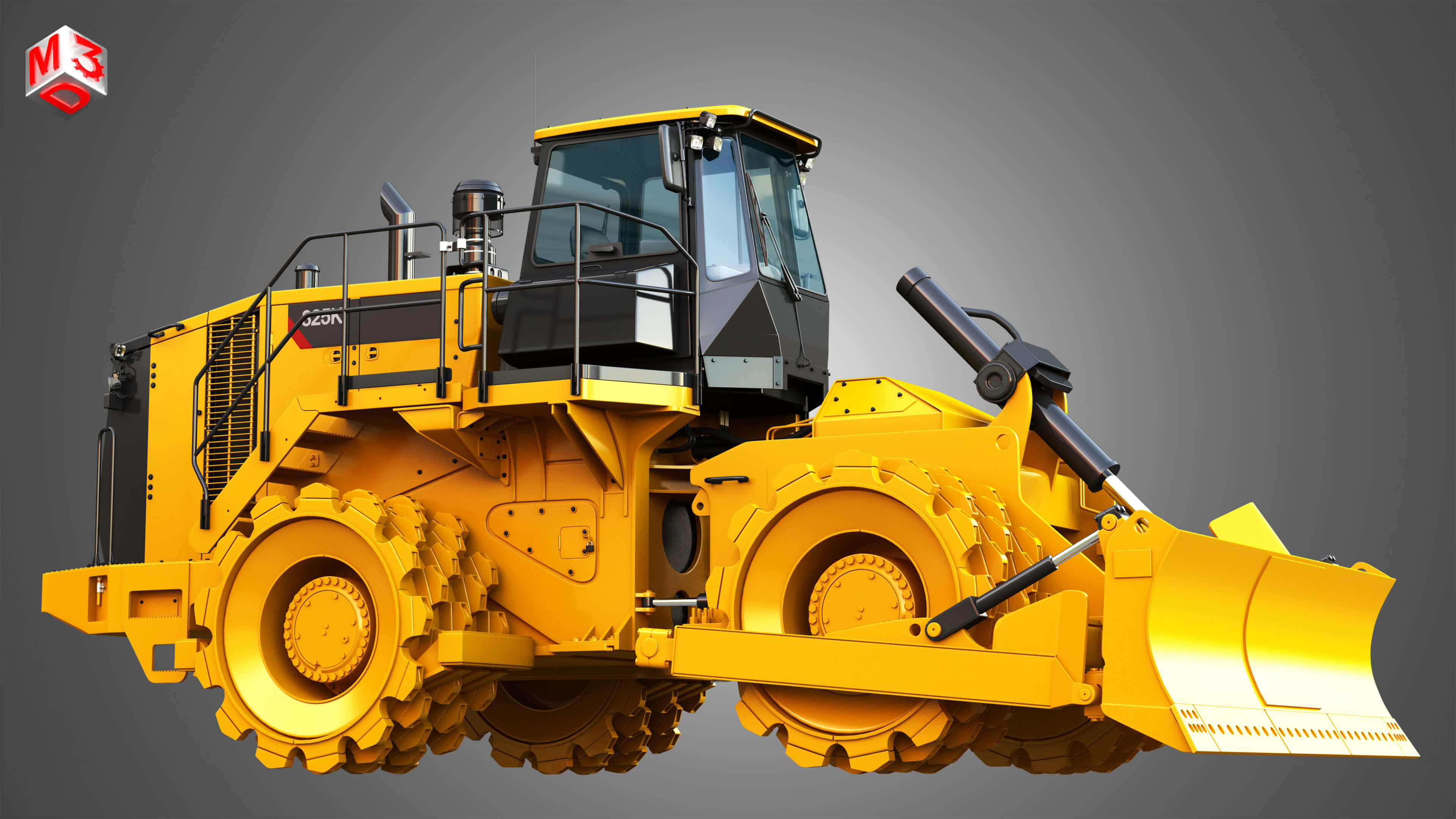 825K - Soil Compactor 3D Model by Markos3d