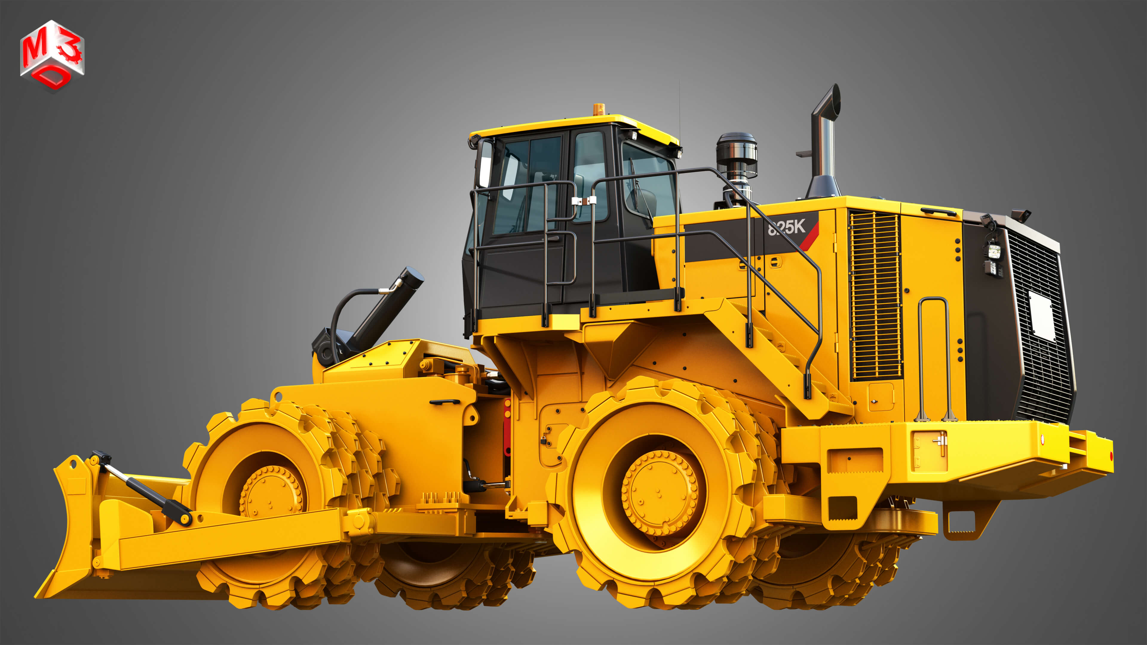 825K - Soil Compactor 3D Model by Markos3d