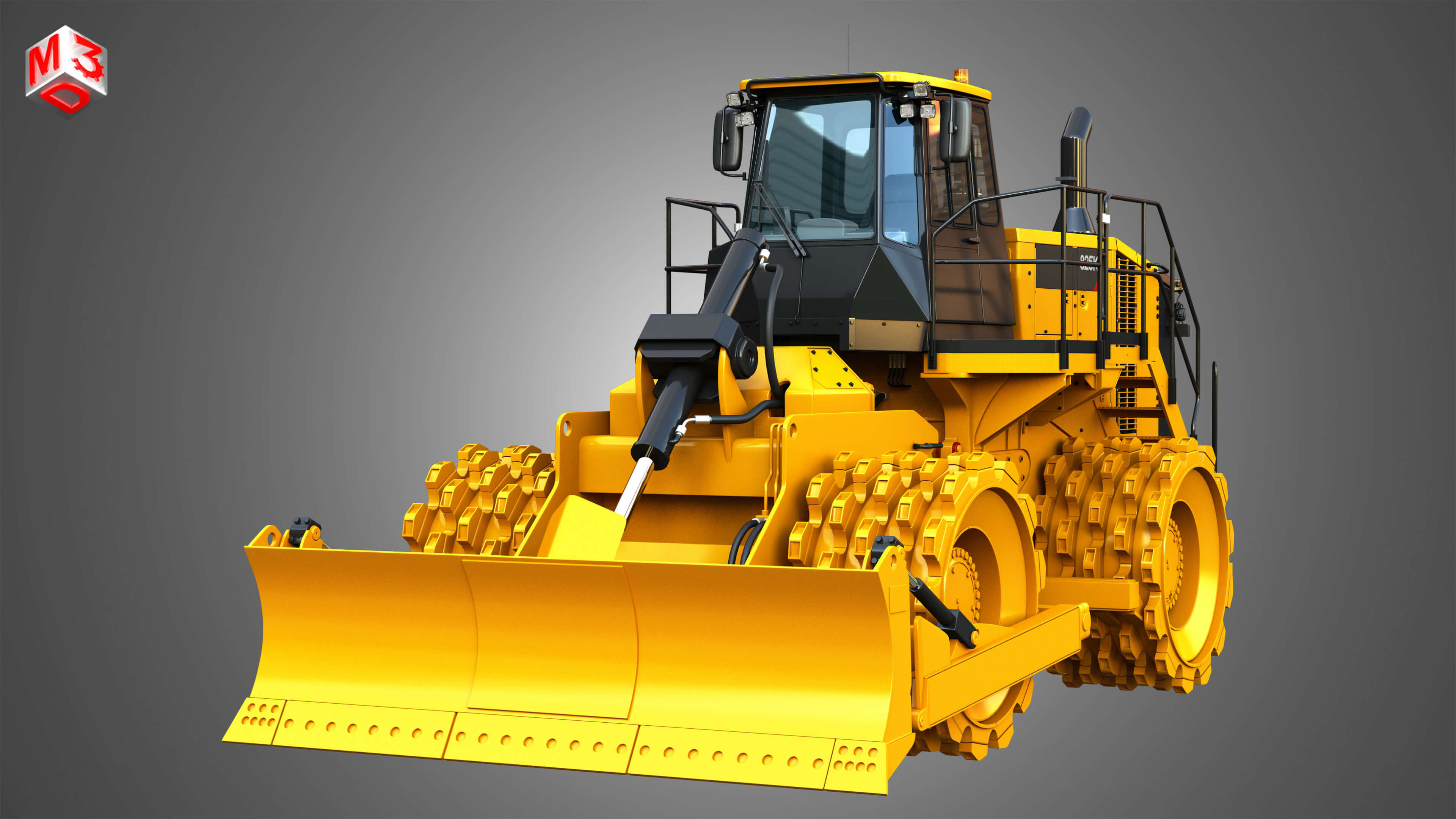 825K - Soil Compactor 3D Model by Markos3d