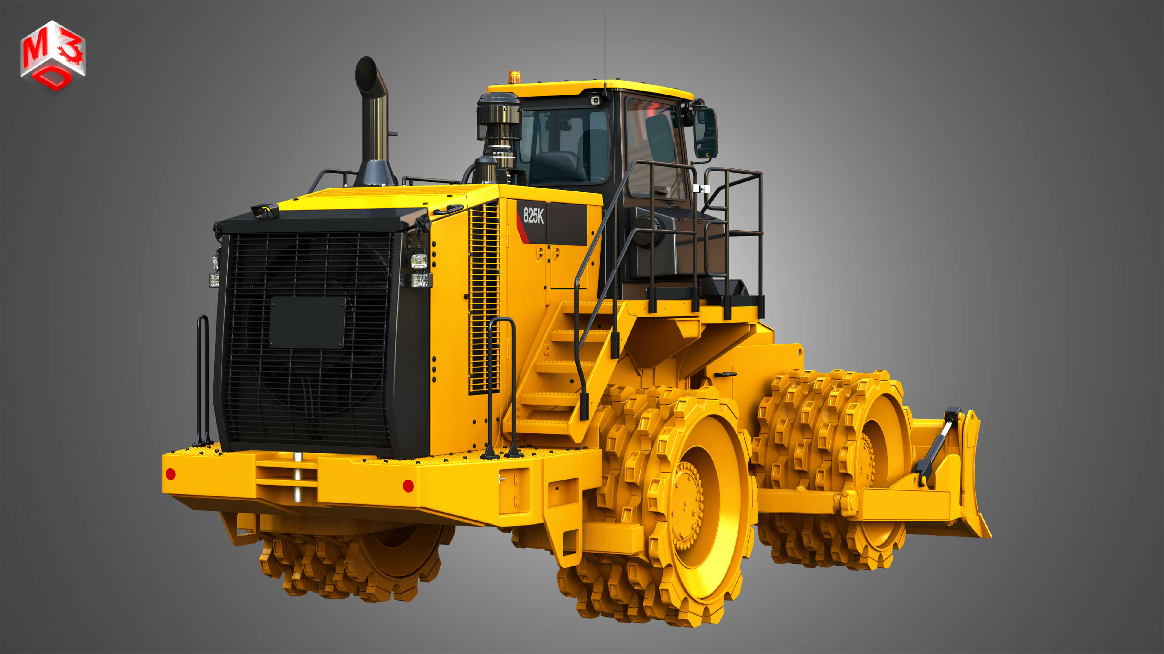 825K - Soil Compactor 3D Model by Markos3d