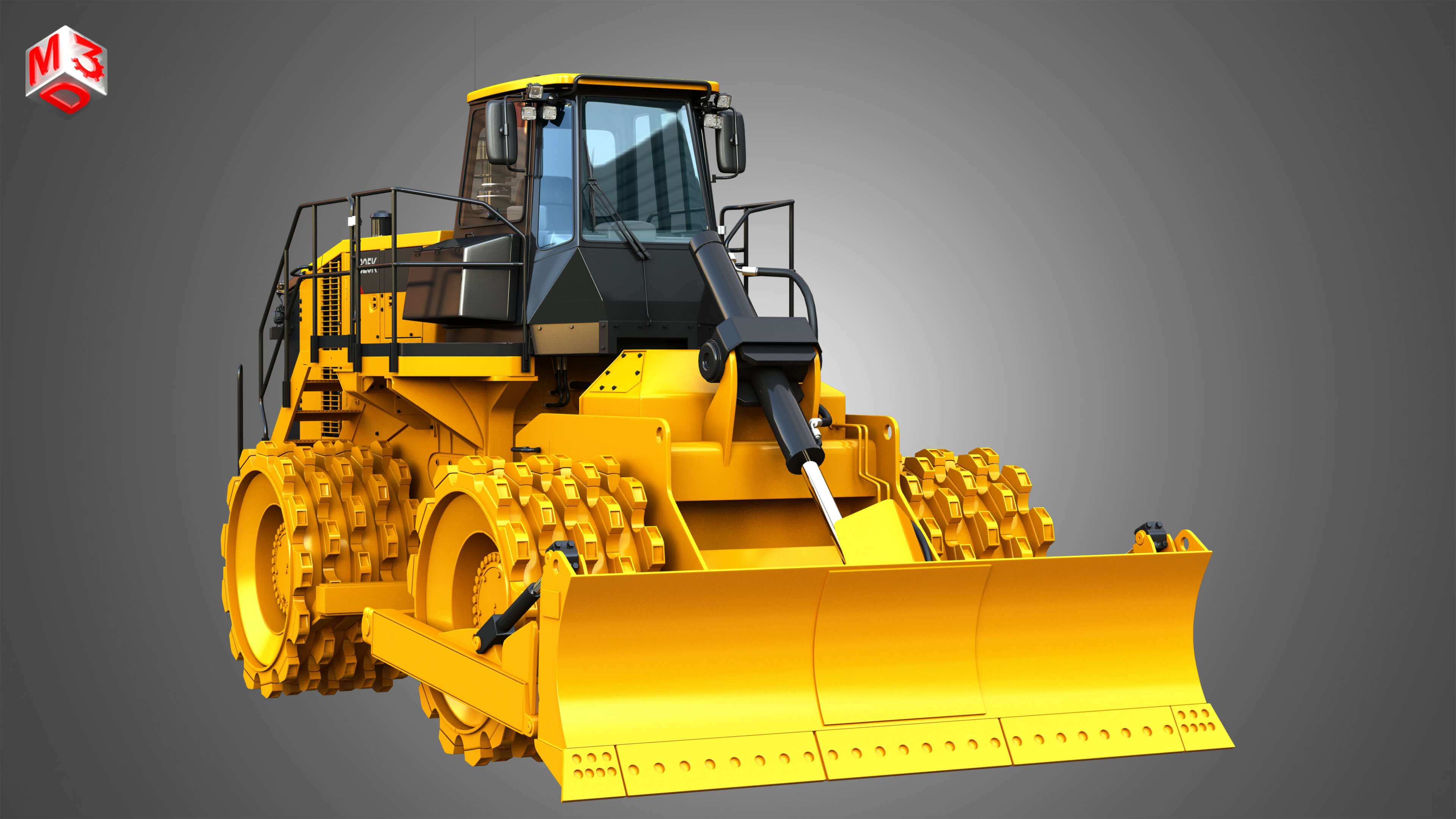 825K - Soil Compactor 3D Model by Markos3d