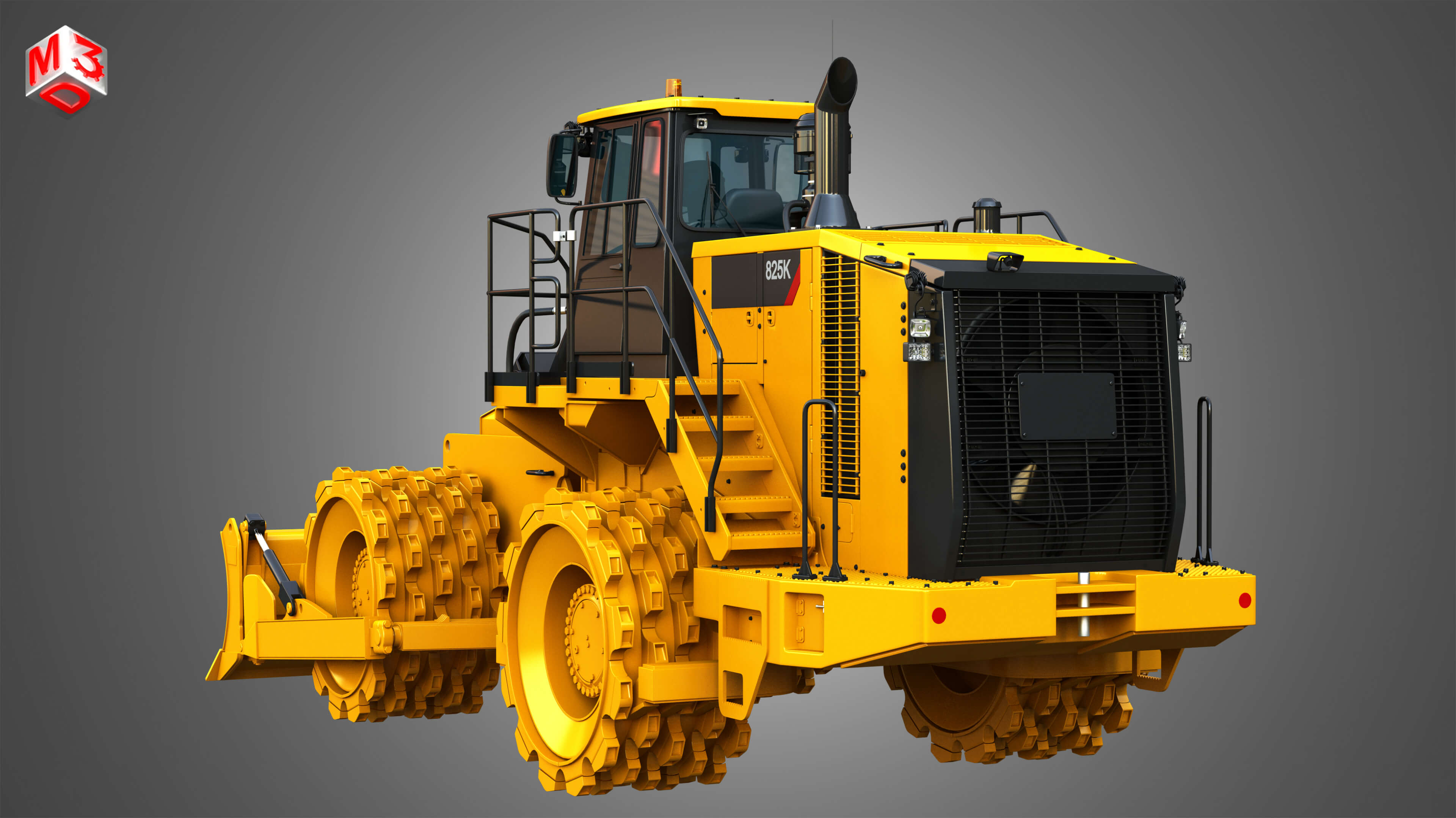 825K - Soil Compactor 3D Model by Markos3d