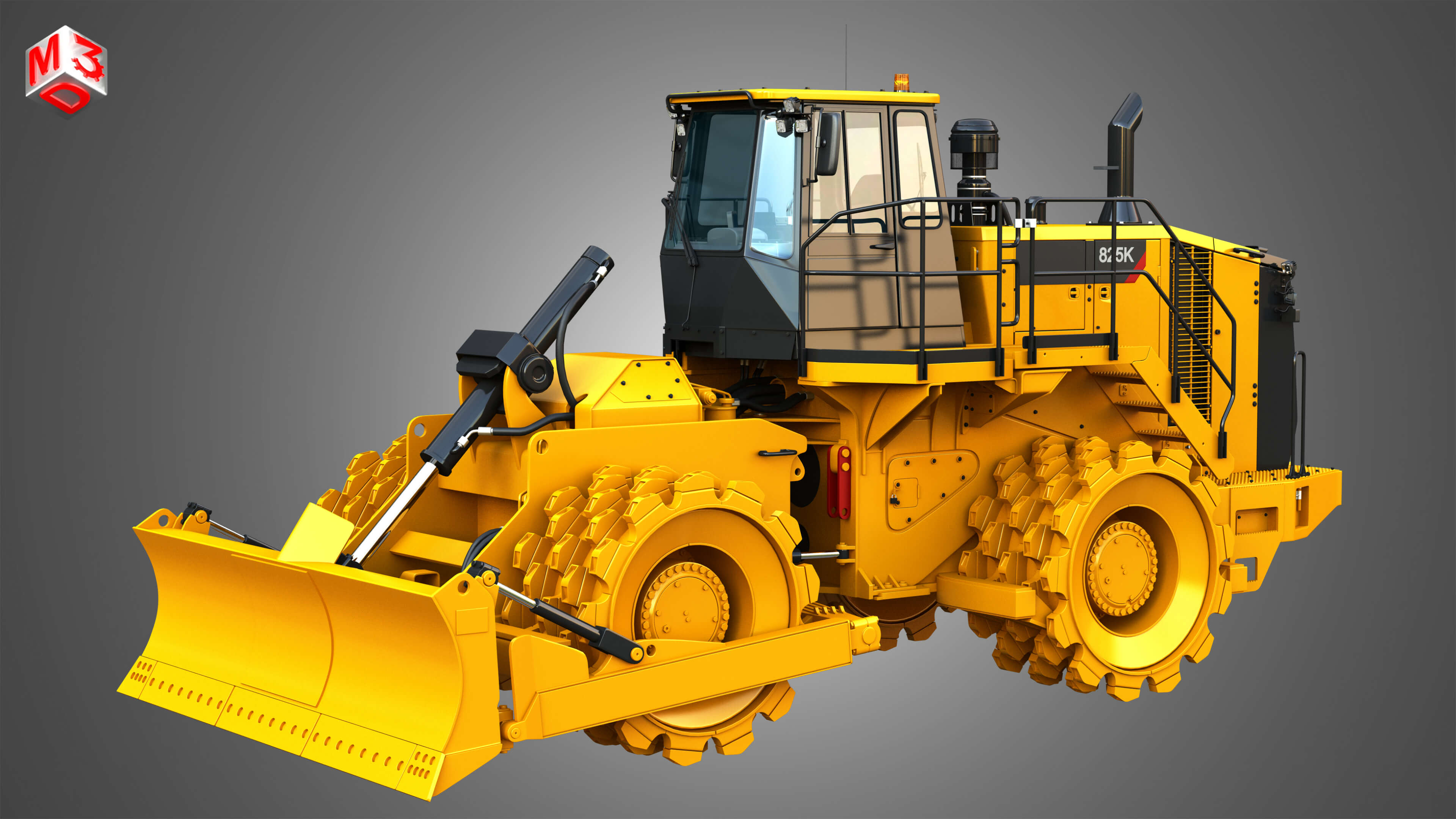 825K - Soil Compactor 3D Model by Markos3d