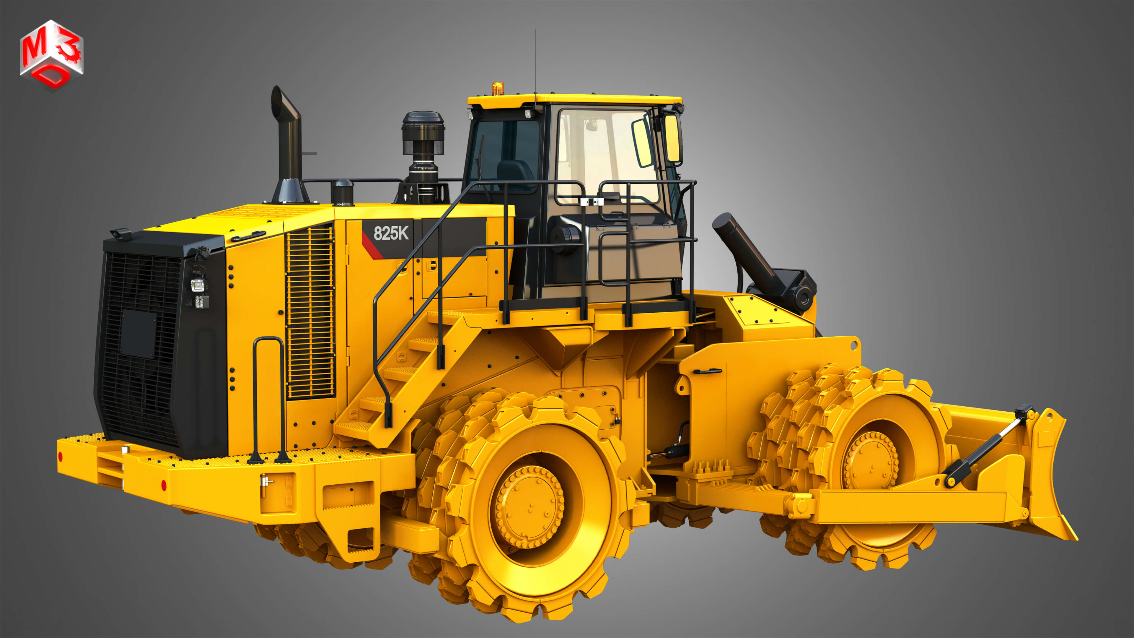 825K - Soil Compactor 3D Model by Markos3d
